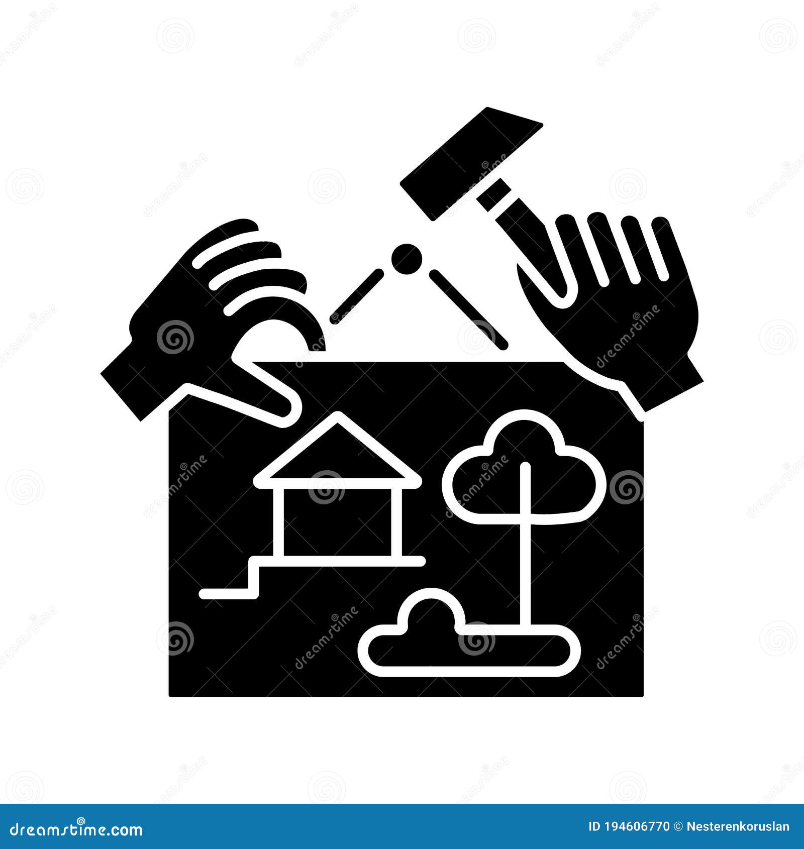 Room Improvement Line Icons Collection Renovation Reorganization