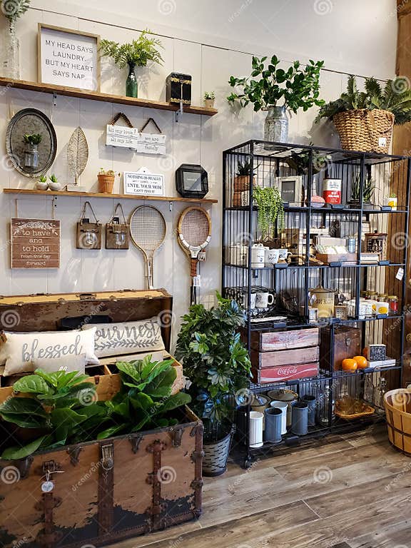 Home Decor Display in Retail Store Editorial Stock Photo - Image of ...