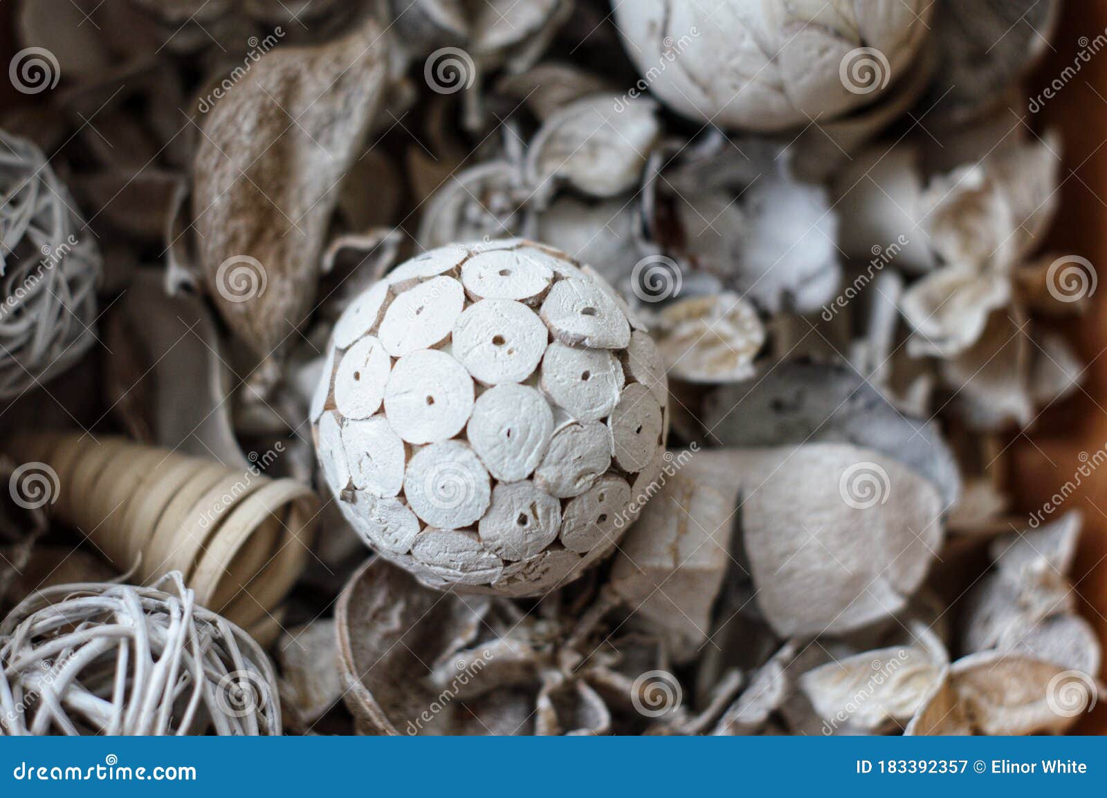 Home Decor Set Up of White Potpourri Stock Image - Image of clean, home ...