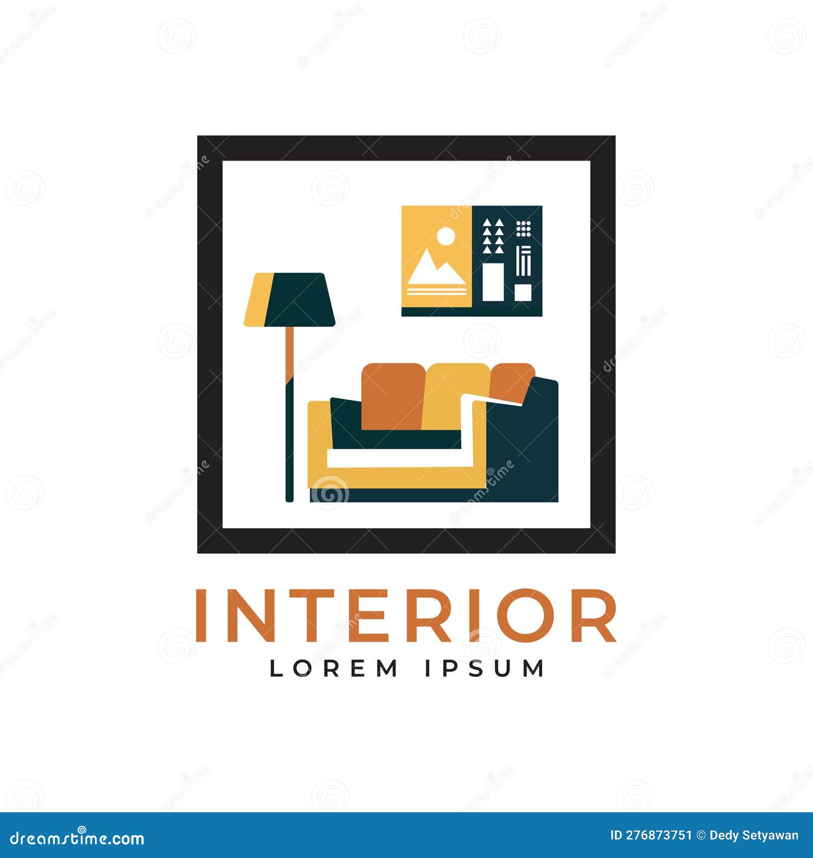 Home Decoration Interior Logo Design Stock Vector - Illustration of ...