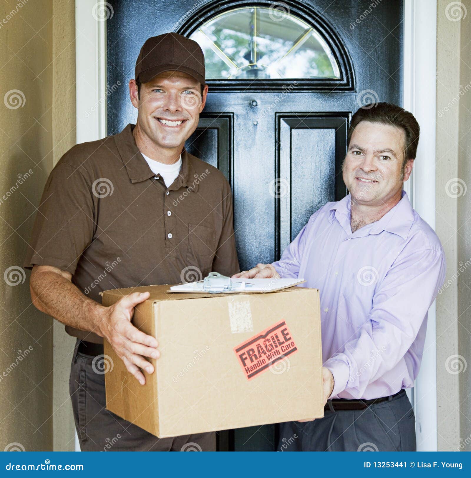Home Delivery stock image. Image of labor, handsome, house - 13253441