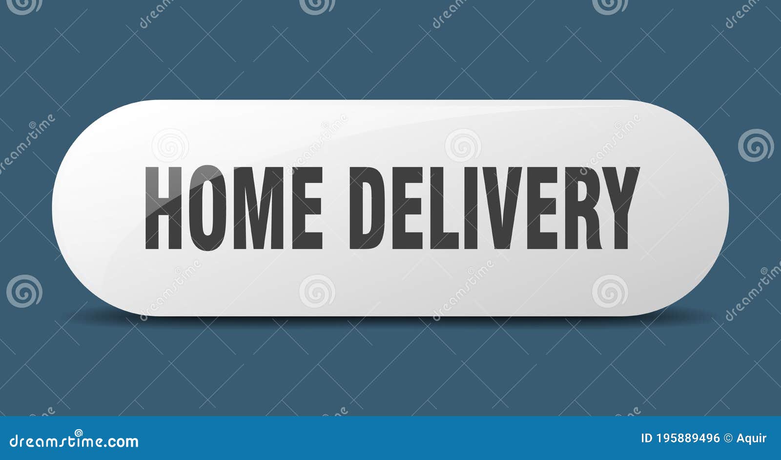 Home Delivery Button. Sticker. Banner. Rounded Glass Sign Stock Vector ...