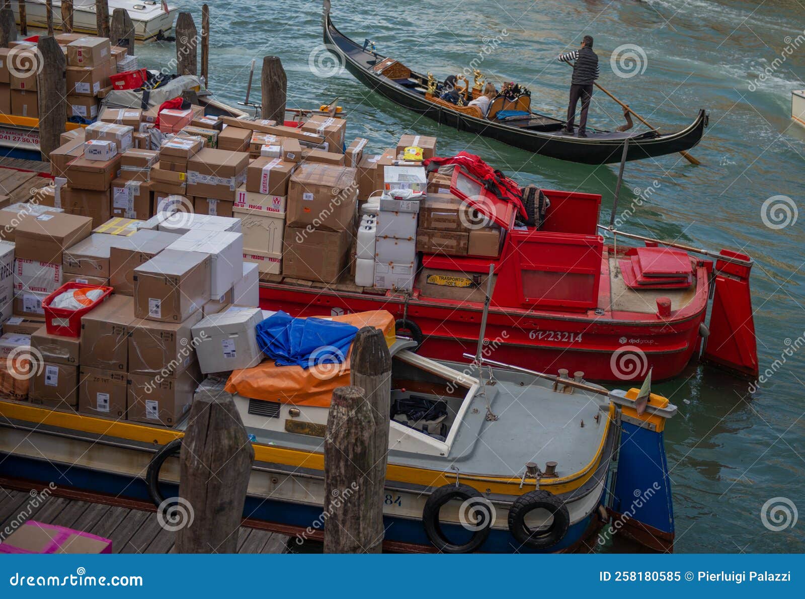 Home Delivery of Parcels in Venice Editorial Image - Image of courier ...