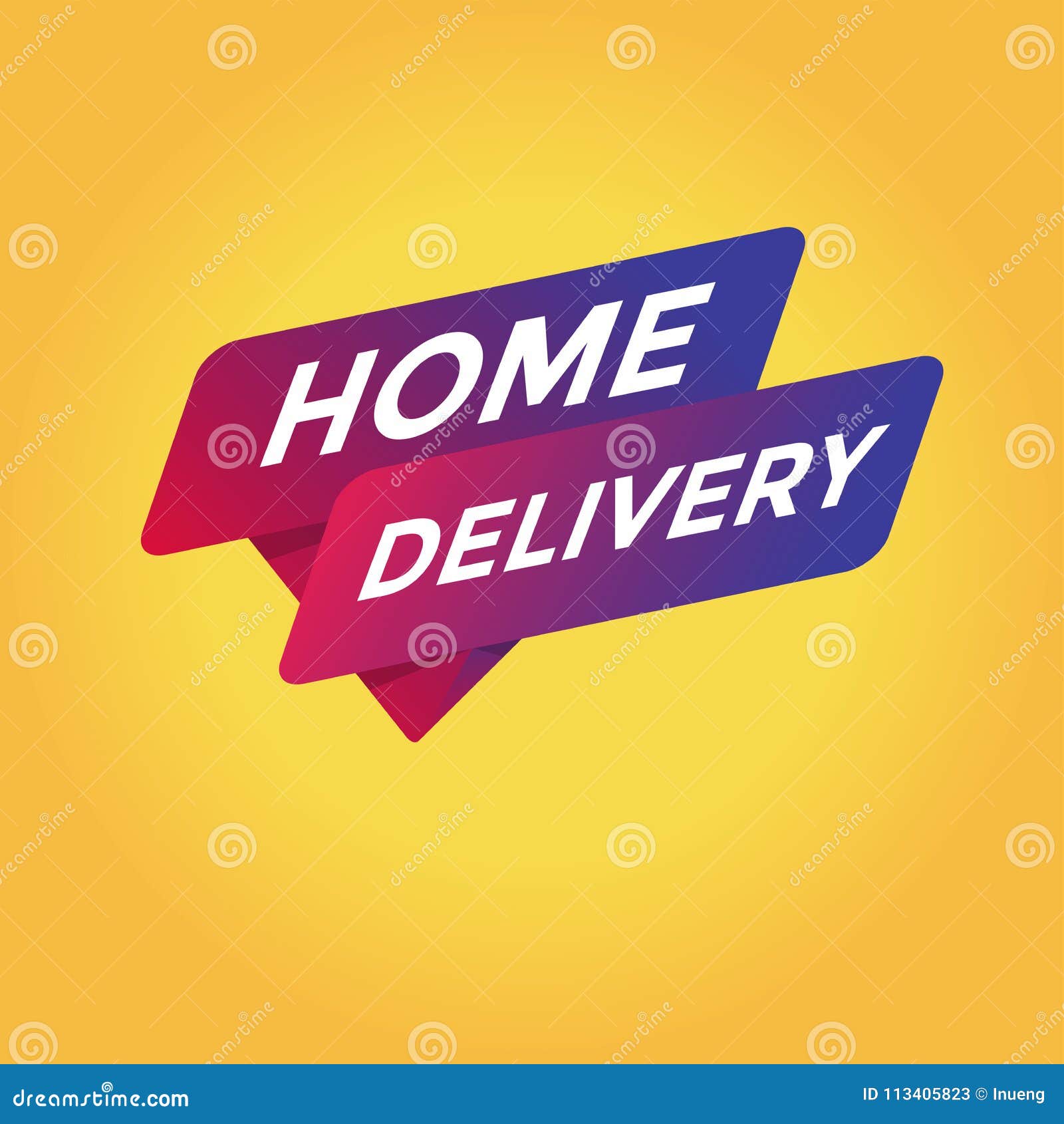 Home Delivery tag sign. stock vector. Illustration of catering - 113405823