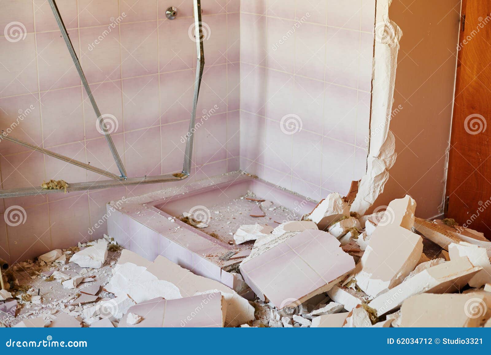 Home demolition debris stock photo. Image of disaster - 62034712