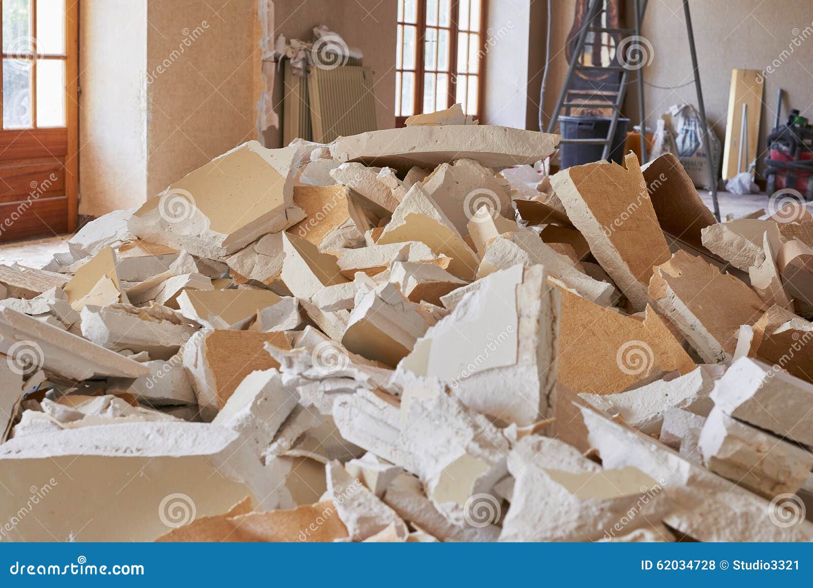 Home demolition debris stock photo. Image of material - 62034728