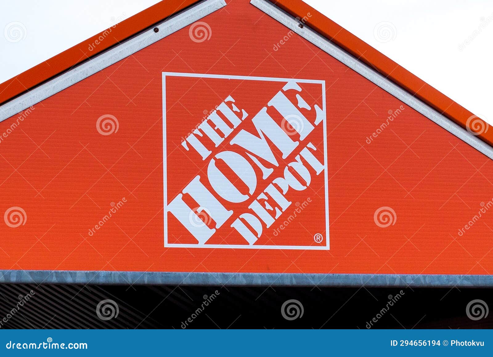 The Home Depot store sign editorial stock image. Image of logo - 294656194