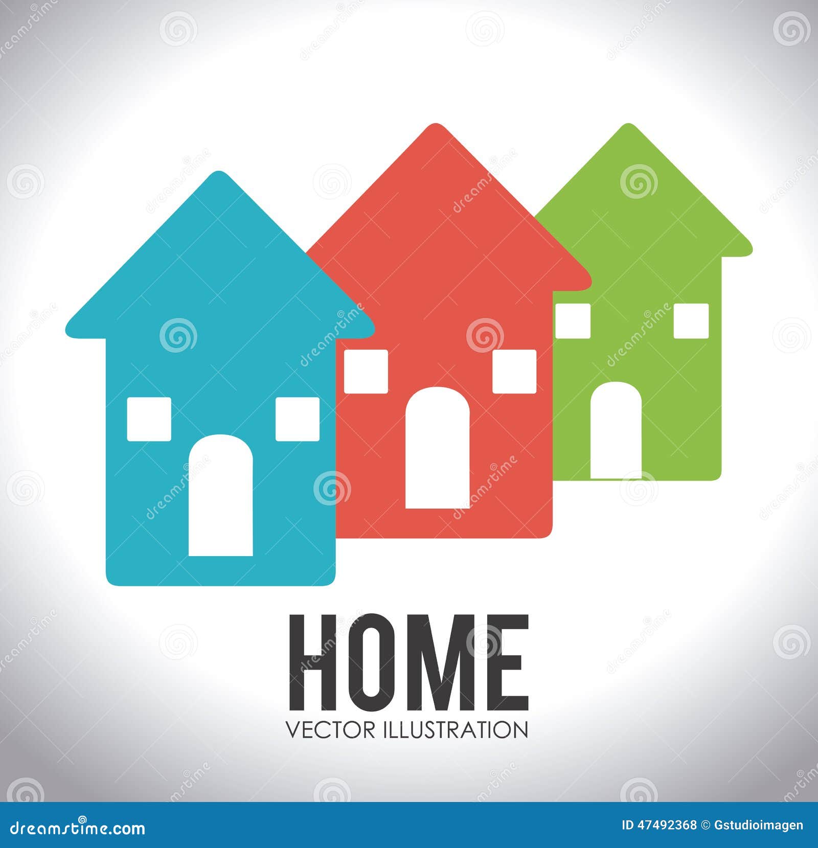 Home Desgin Over White Background Vector Illustration Stock Vector ...