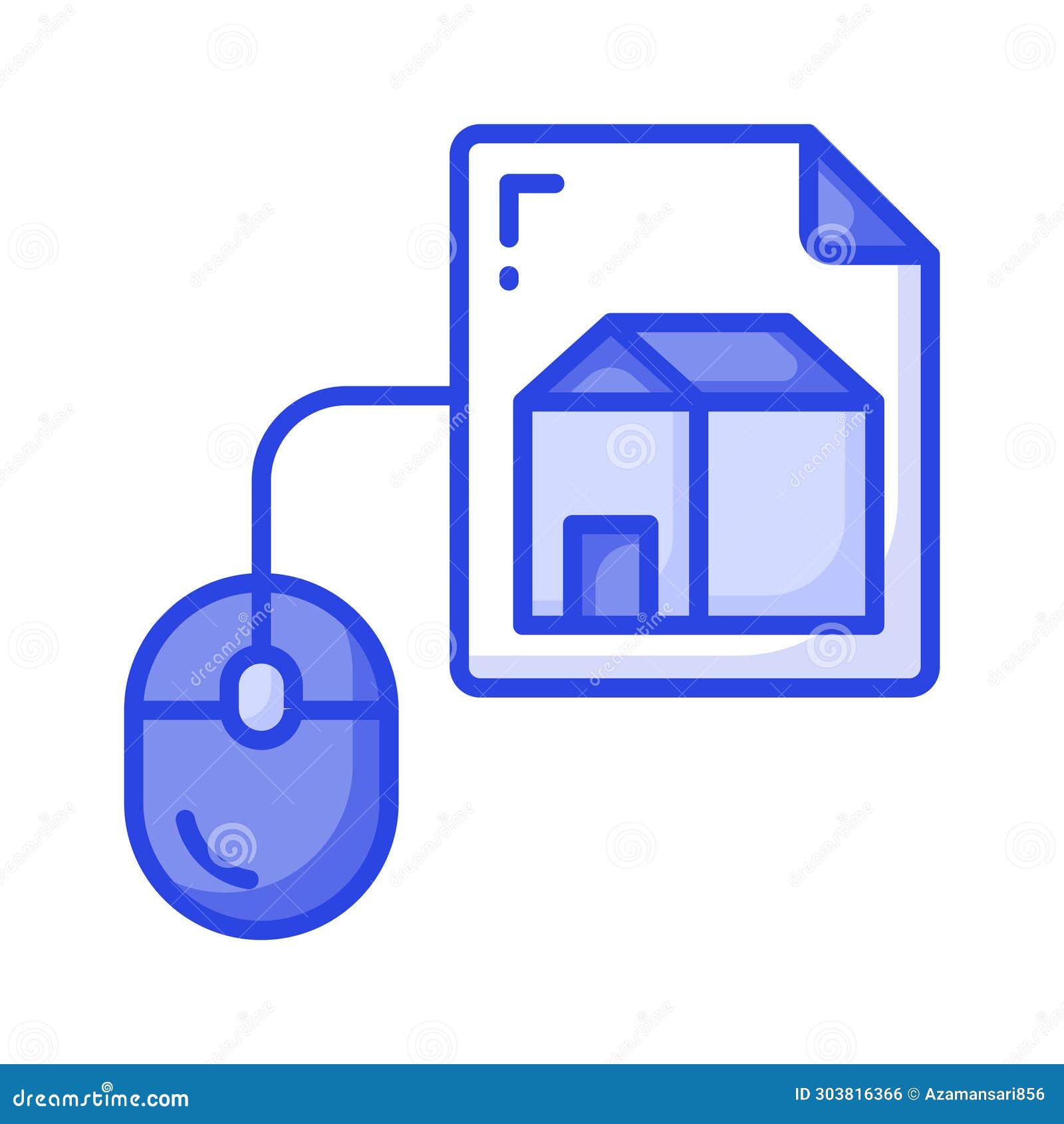 Home Design on Paper with Mouse Showing Concept Icon of Home ...