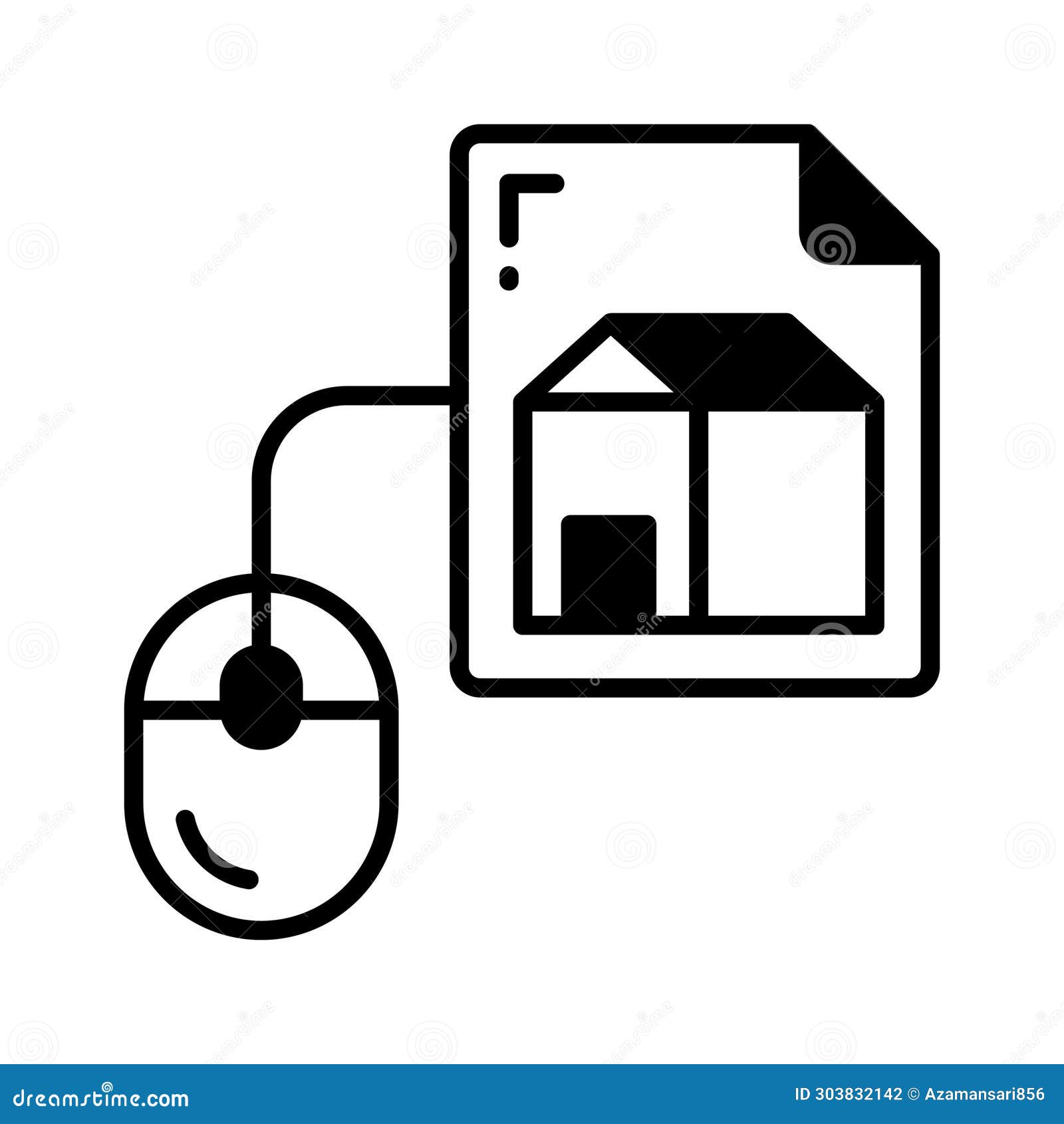 Home Design on Paper with Mouse Showing Concept Icon of Home ...
