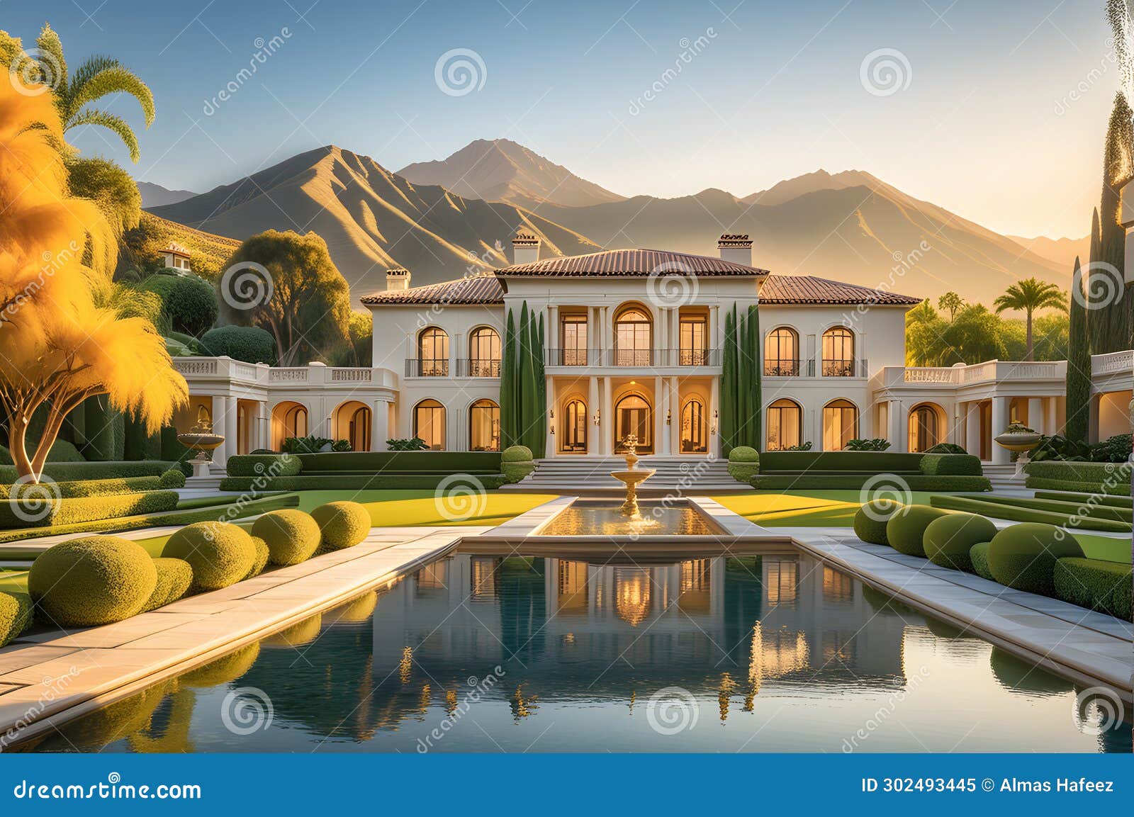 Home Design Shot in Nature Real Estate Concept Stock Illustration ...