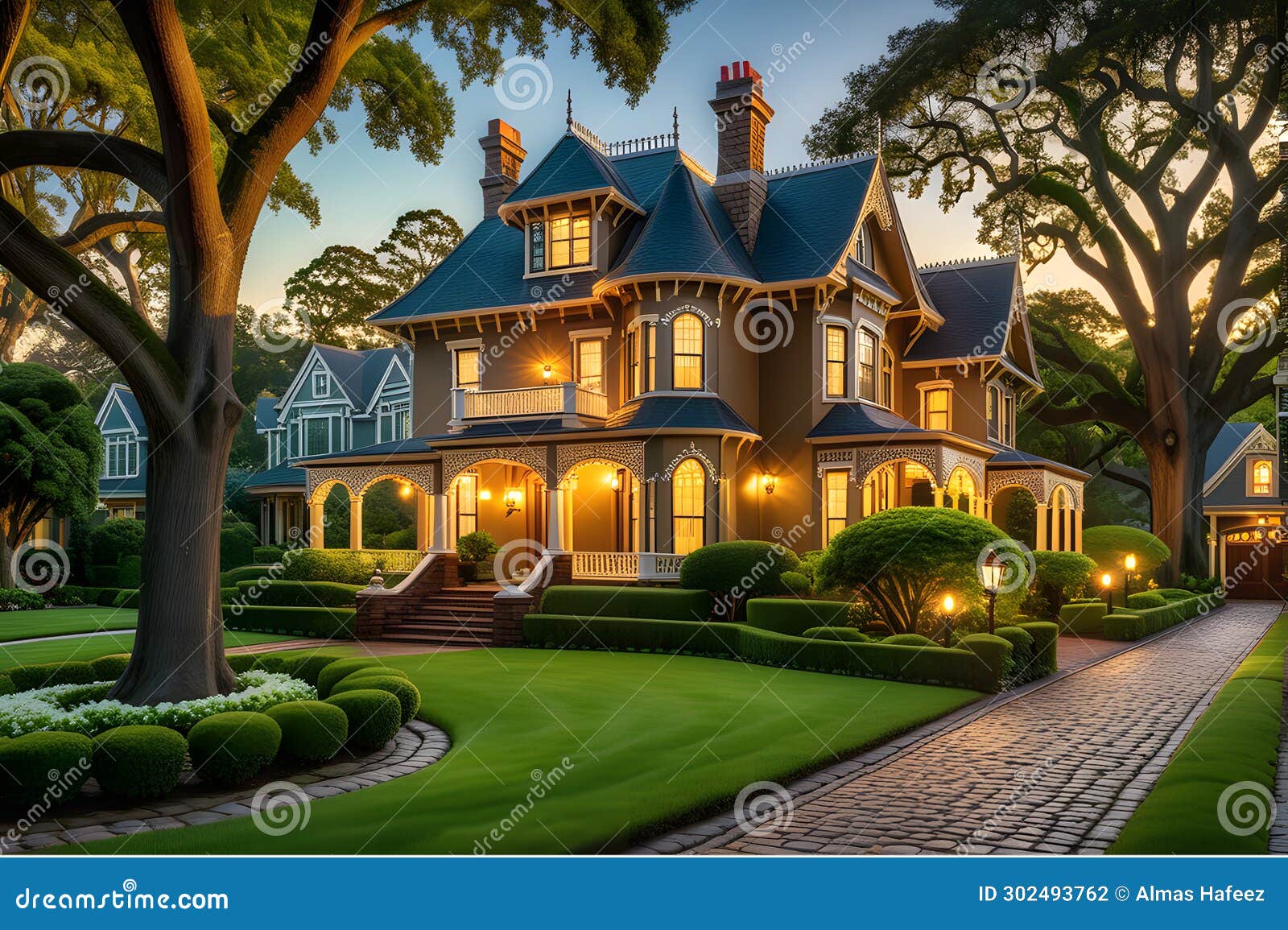 Home Design Shot in Nature Real Estate Concept Stock Illustration ...