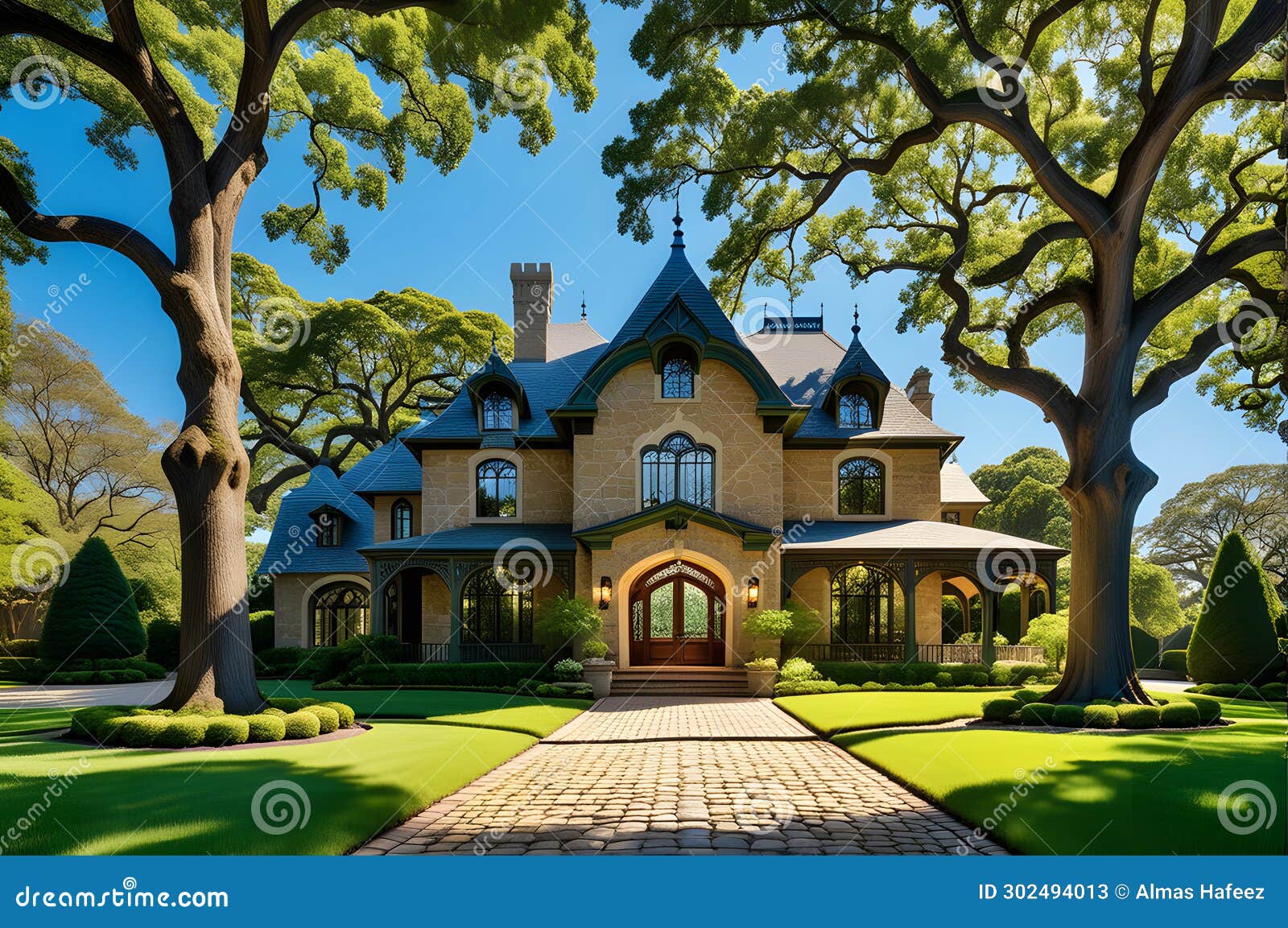 Home Design Shot in Nature Real Estate Concept Stock Illustration ...