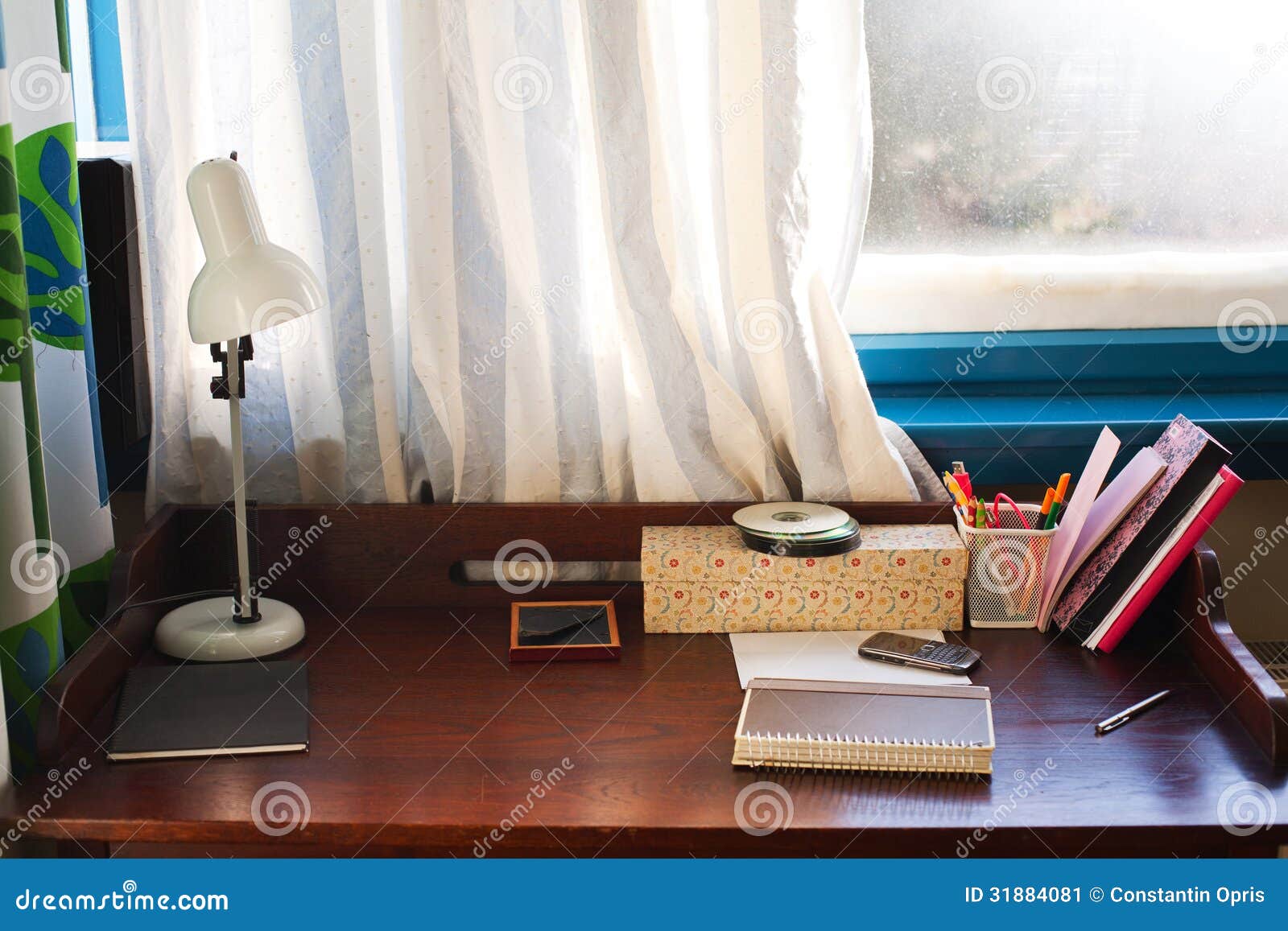 Home desk stock image. Image of writing, bureau, room - 31884081