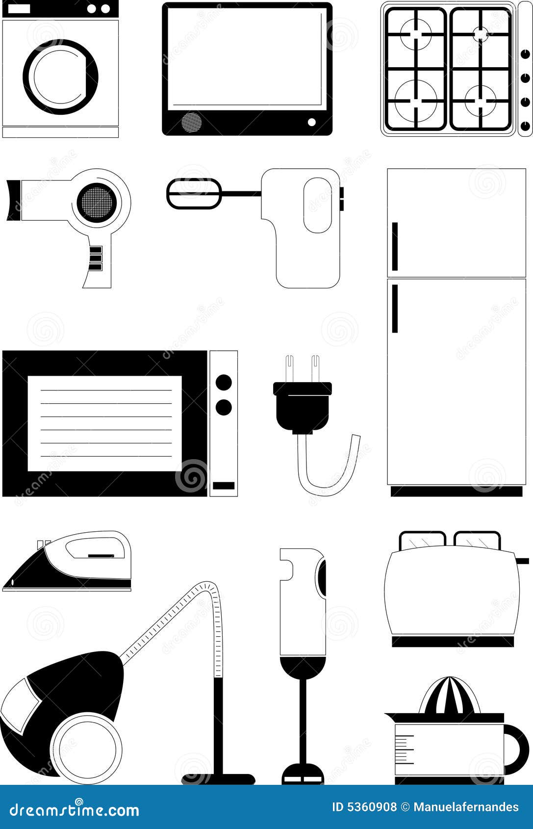 Home devices stock vector. Illustration of kitchen, dryer - 5360908