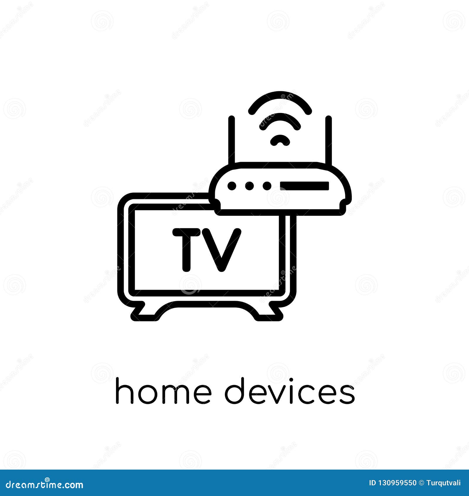 Home Devices Icon. Trendy Modern Flat Linear Vector Home Devices Stock ...