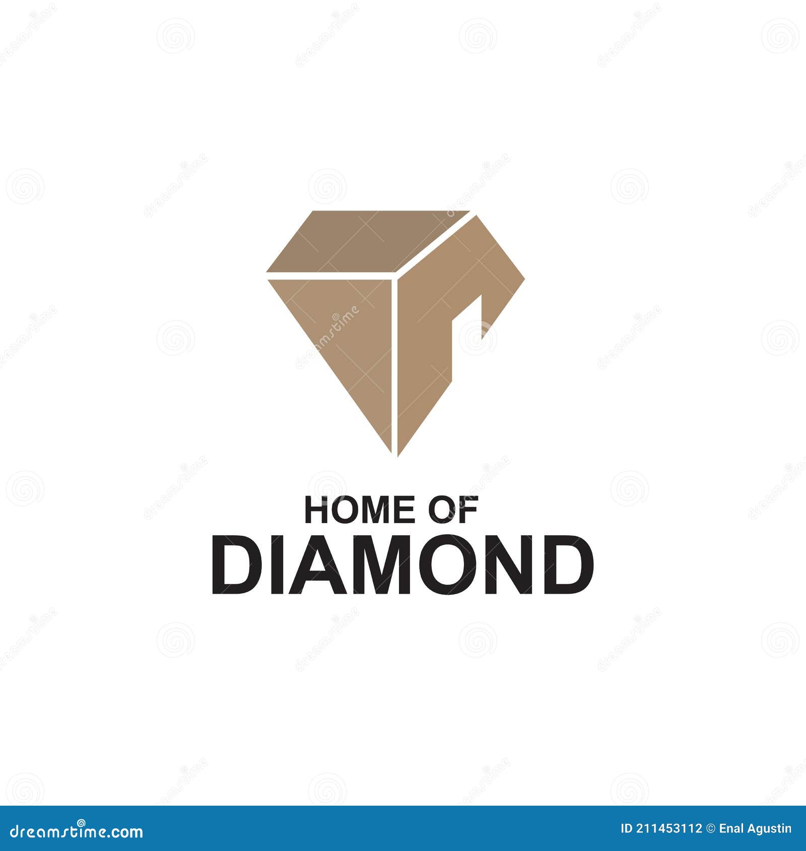 Home of Diamond Logo Design Stock Vector - Illustration of estate ...