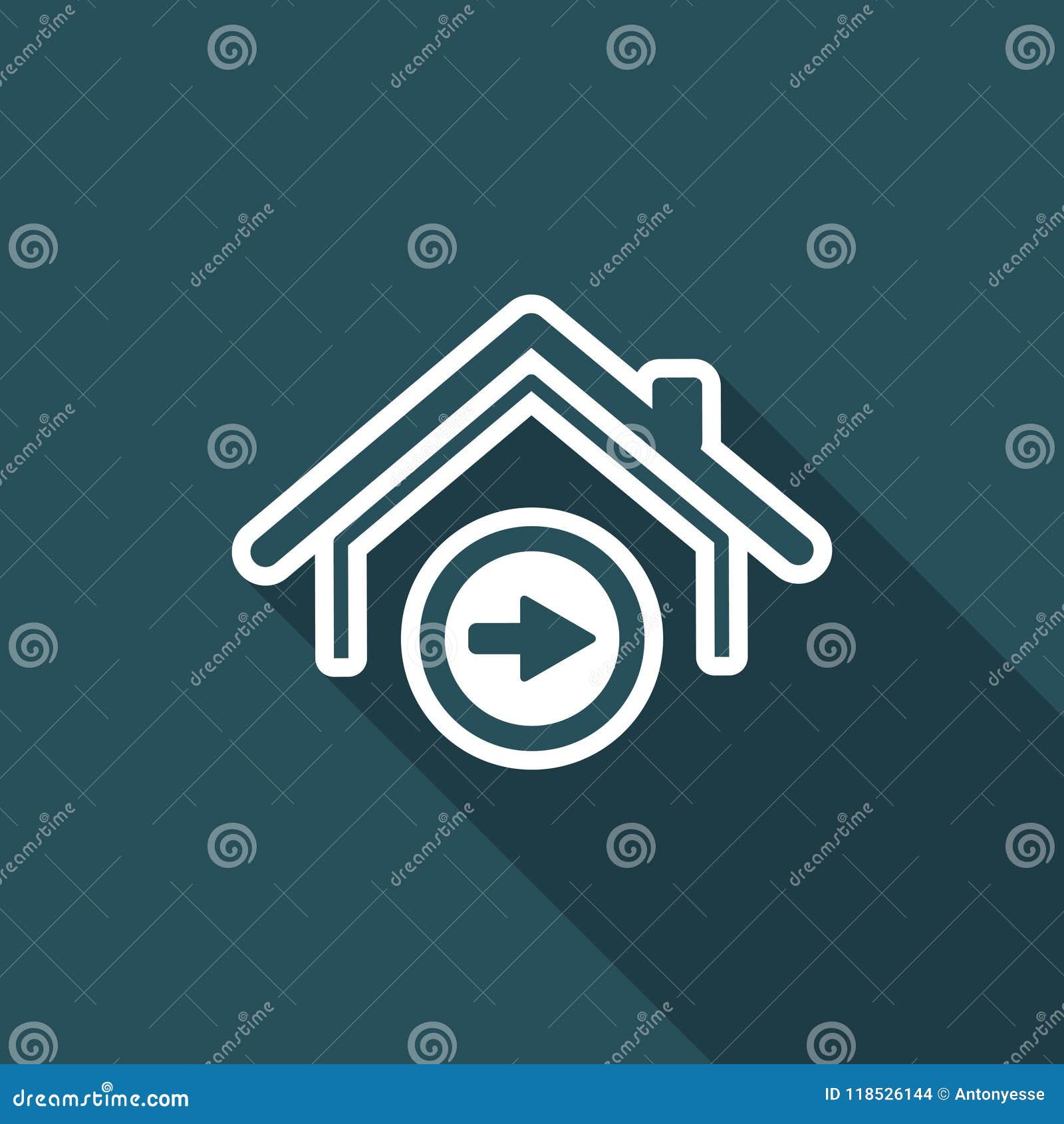 Home Direction Concept - Vector Web Icon Stock Vector - Illustration of ...