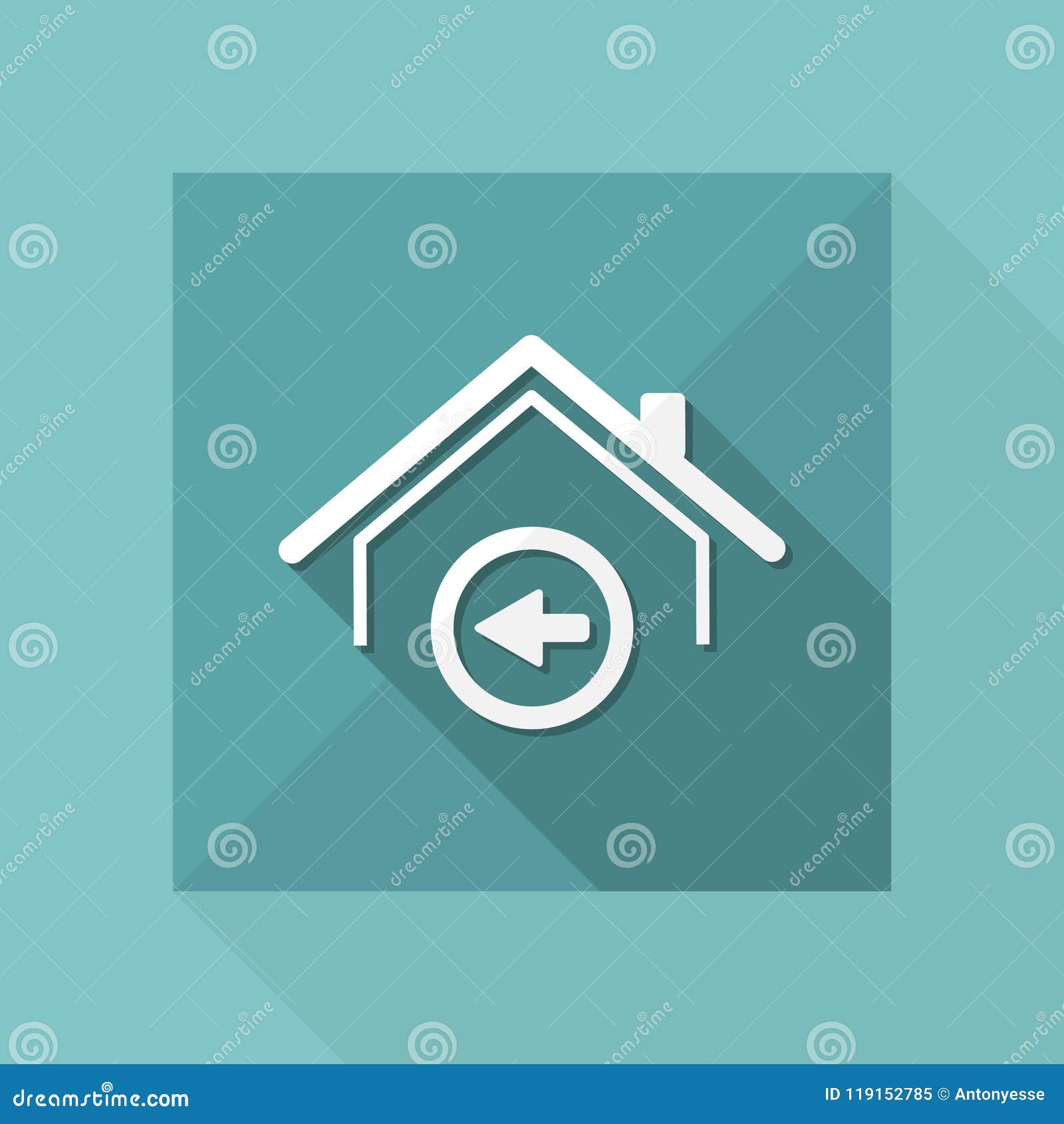 Home Direction Concept - Vector Web Icon Stock Vector - Illustration of ...