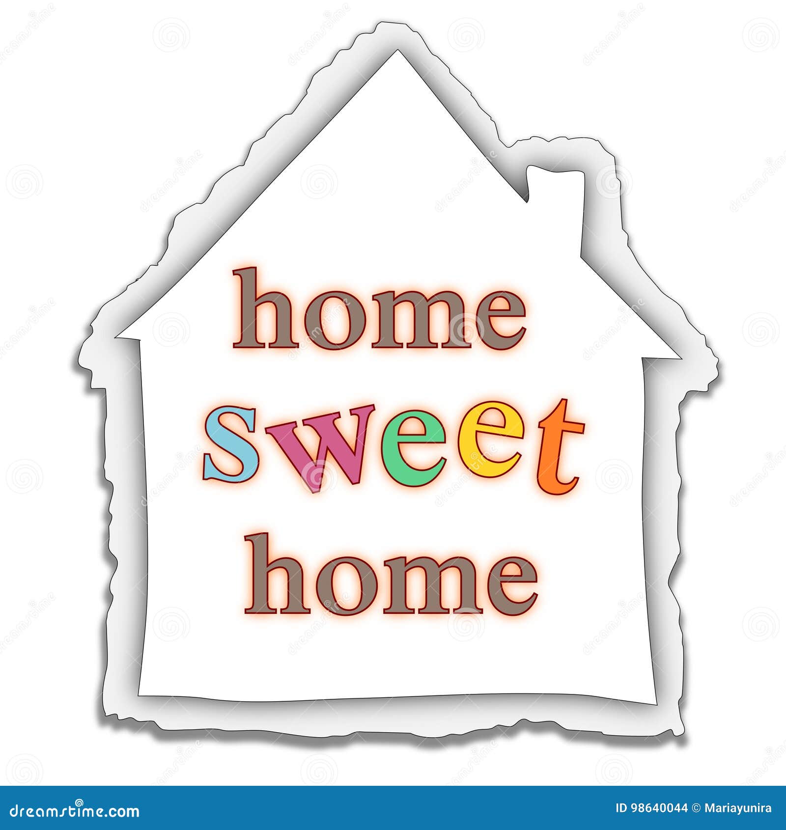 HOME doce Home ilustração stock. Ilustração de tipografia - 98640044