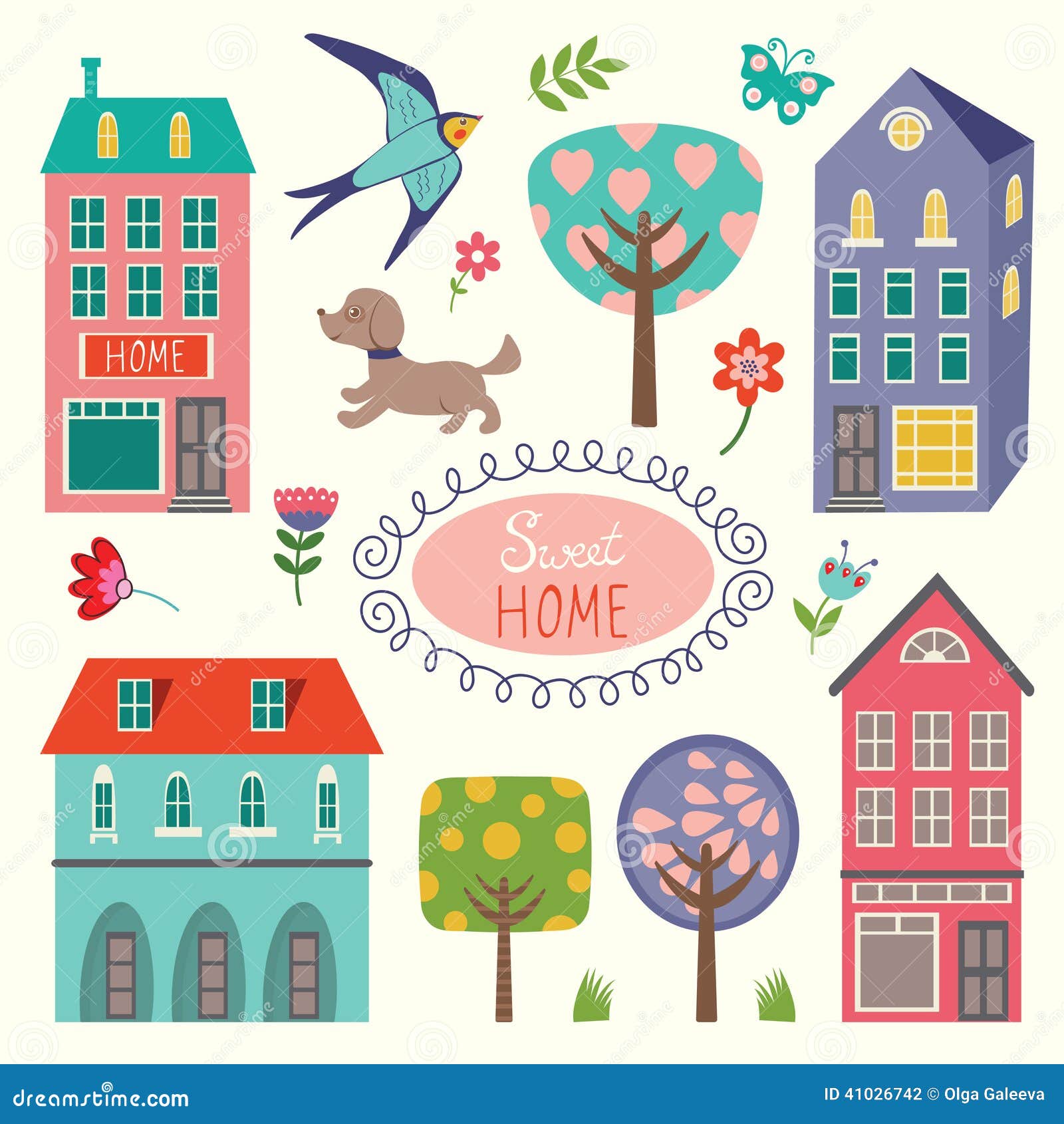 HOME doce Home ilustração do vetor. Ilustração de backdrop - 41026742