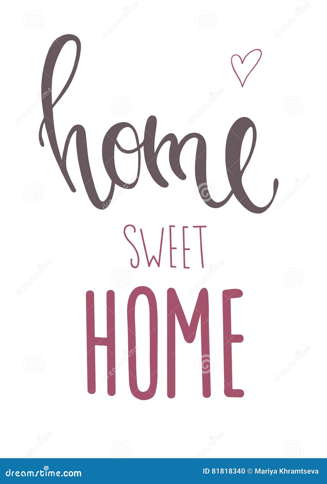 HOME doce Home ilustração do vetor. Ilustração de molde - 81818340