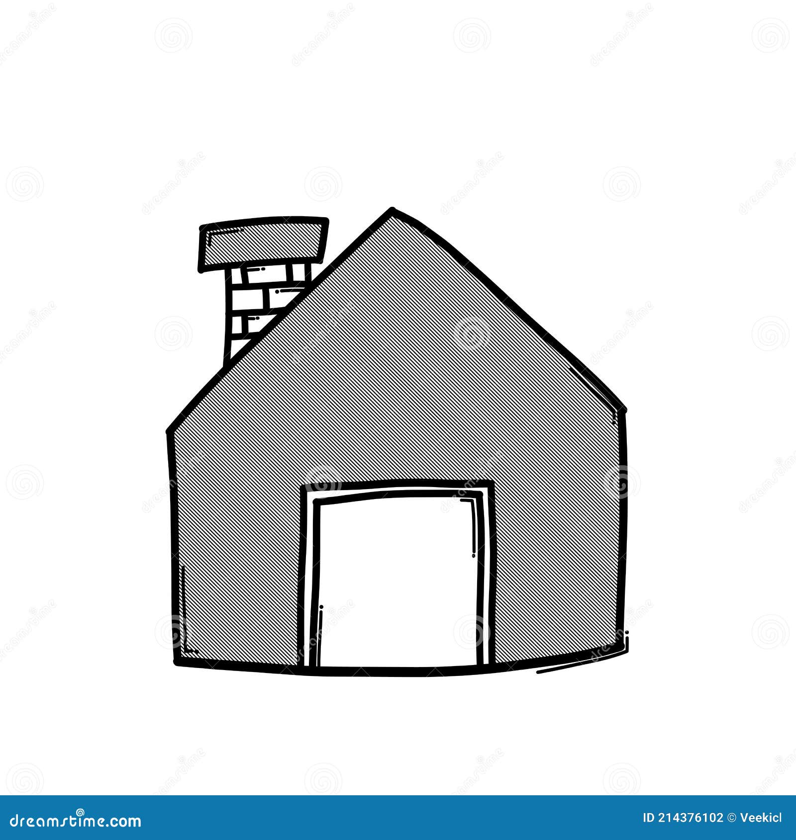 Home Doodle Vector Icon. Drawing Sketch Illustration Hand Drawn Line ...