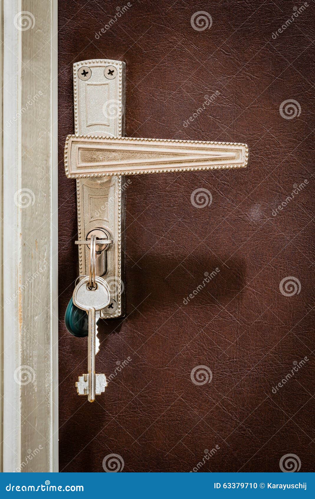 Home Door with Keys stock photo. Image of wood, front - 63379710
