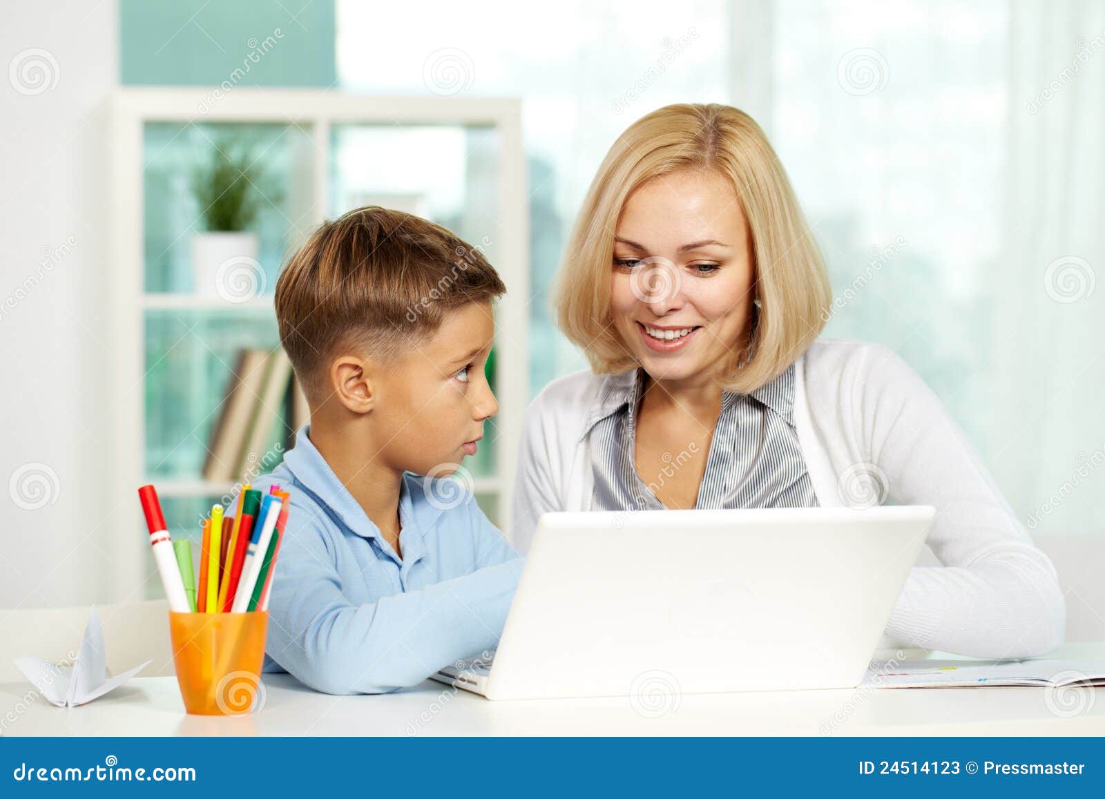 Home education stock image. Image of computer, learn - 24514123
