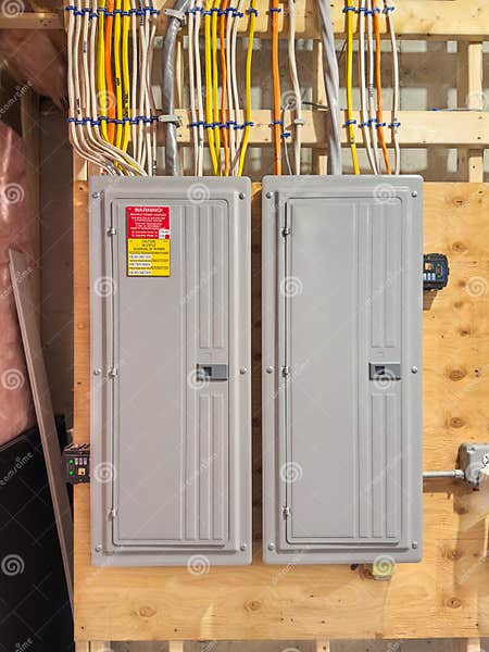 Updated Electrical Panels for Solar Installation Stock Photo - Image of ...