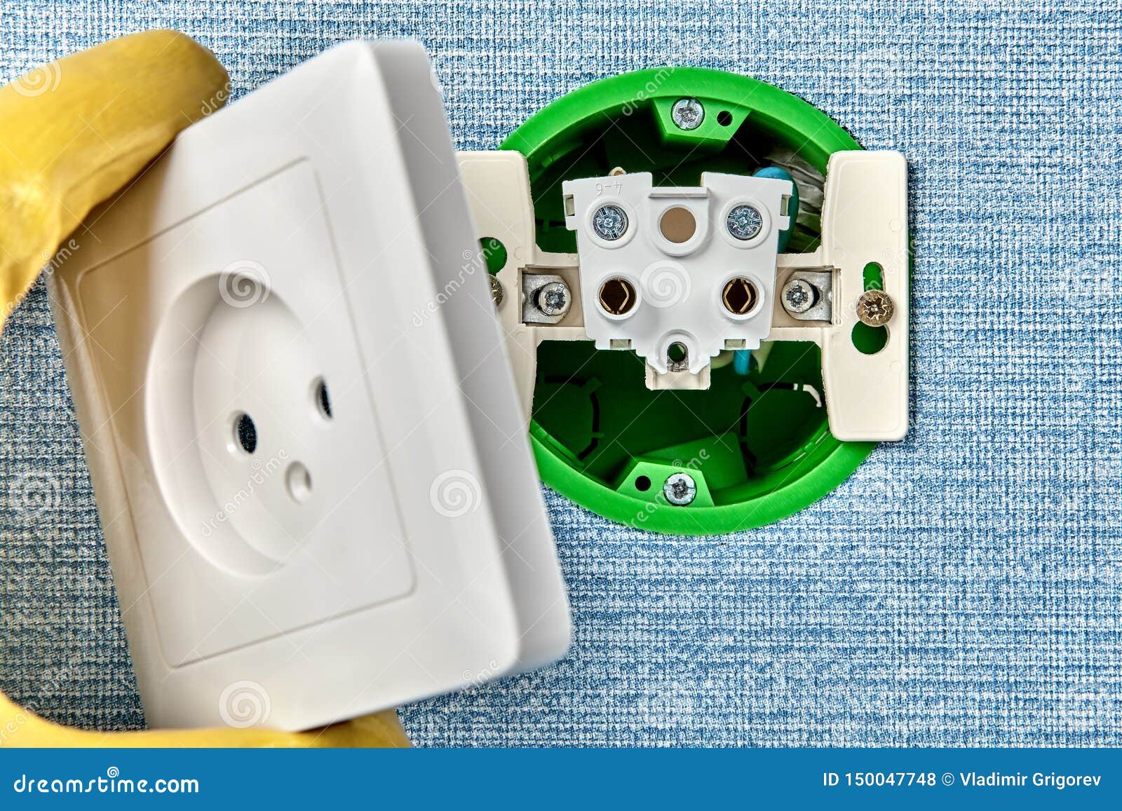 Home Electrical Socket in Disassembled State Stock Photo - Image of ...