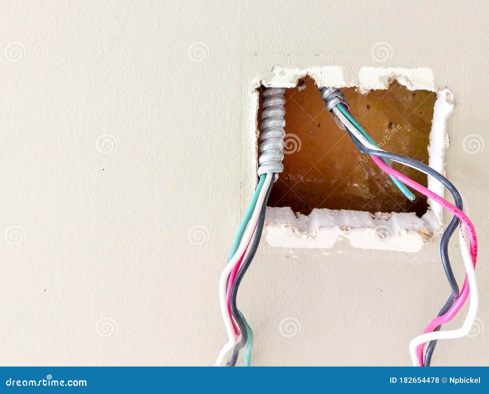 Home Electrical System Repair Loose Wiring Stock Photo - Image of ...