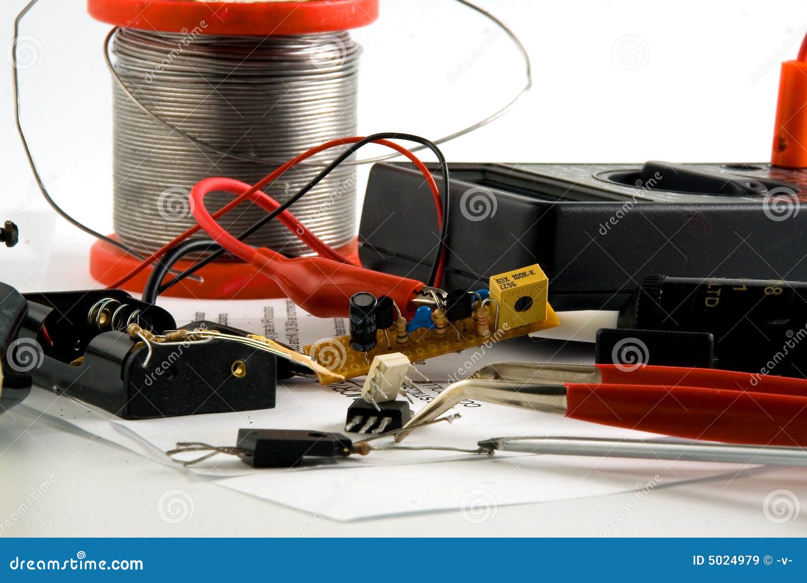 Home electronic project stock image. Image of instrument - 5024979
