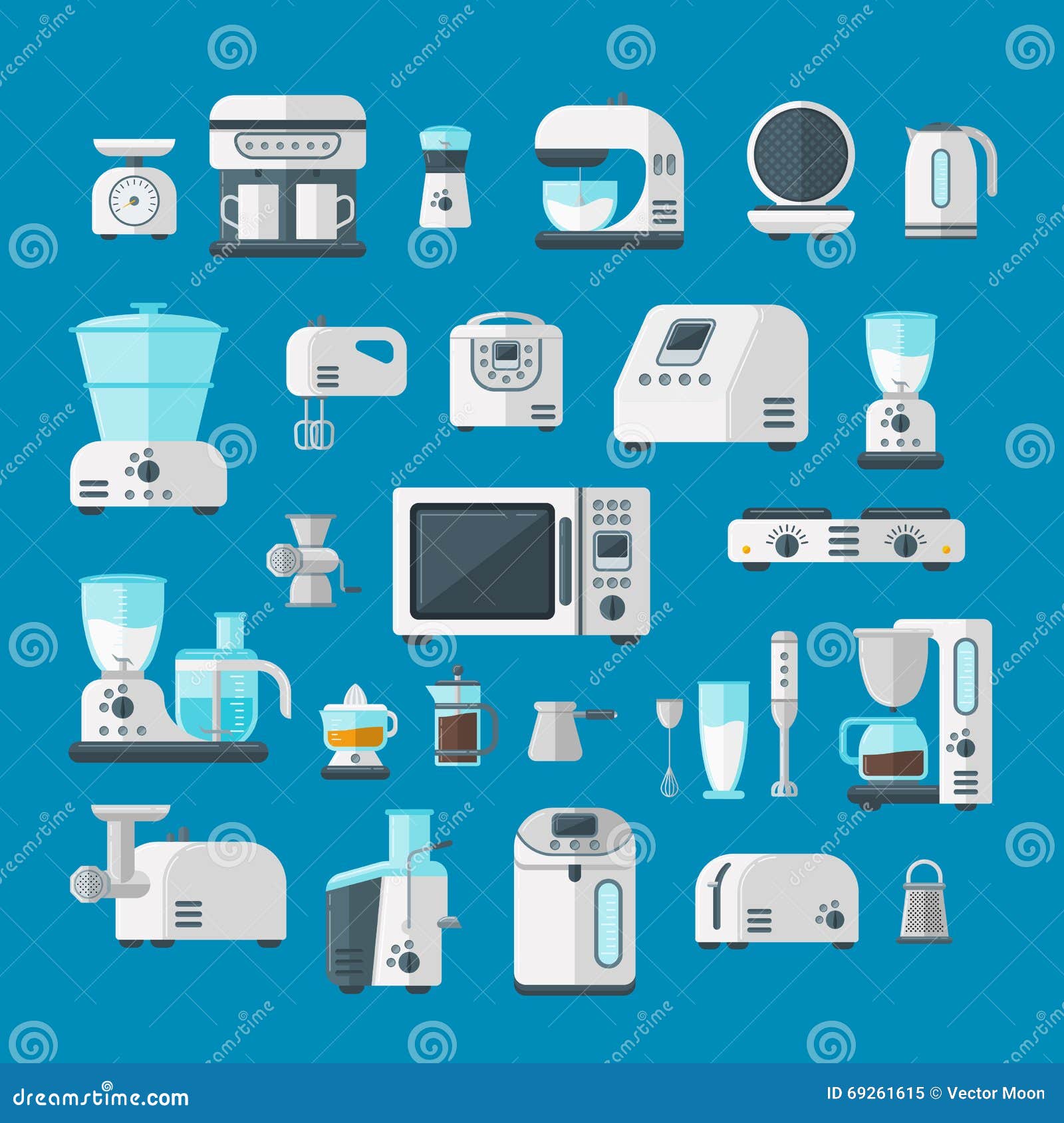 Home Electronics Appliances Elements Infographics Template Concept ...