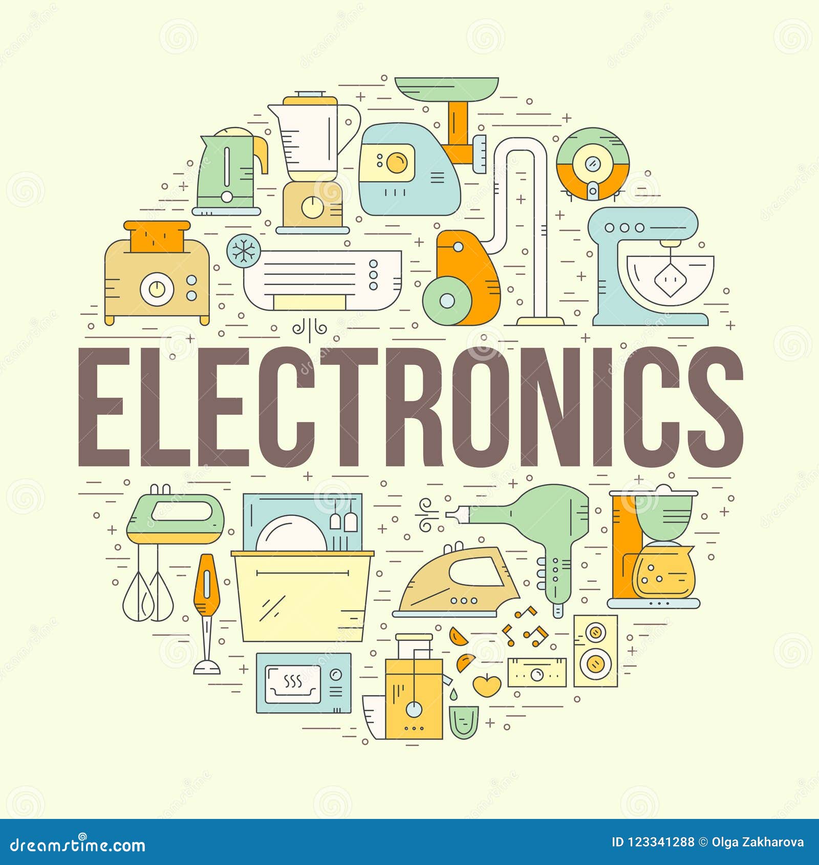 Home Electronics Design stock vector. Illustration of dishwasher ...
