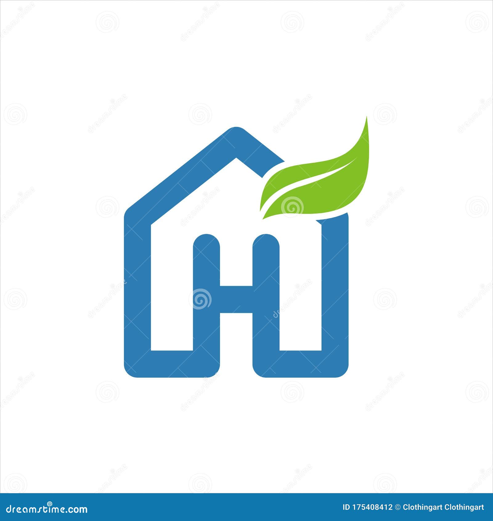Home End Leaf Logo Vector Graphic Modern Abstract Stock Vector ...