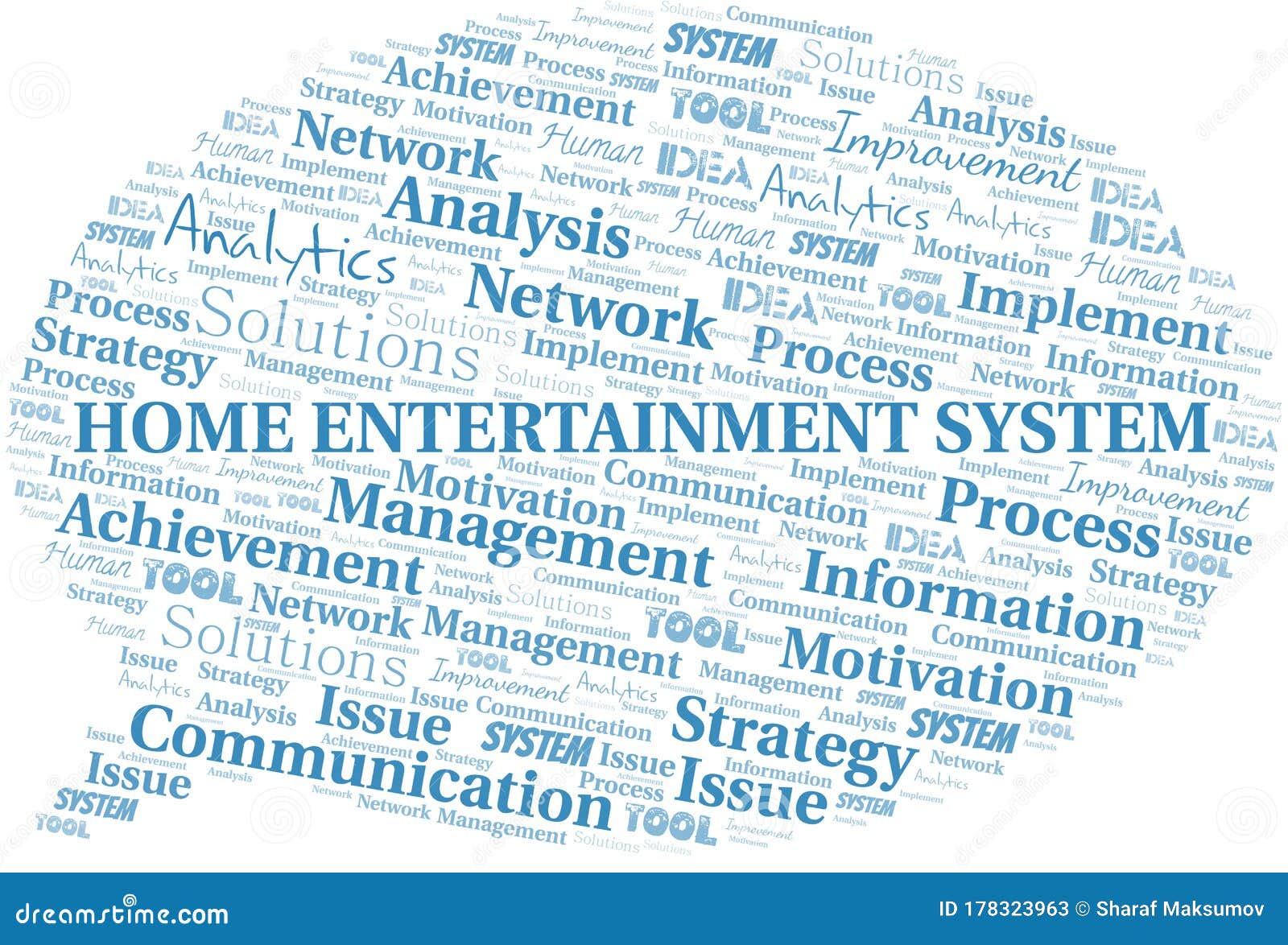 Home Entertainment System Typography Vector Word Cloud. Stock ...