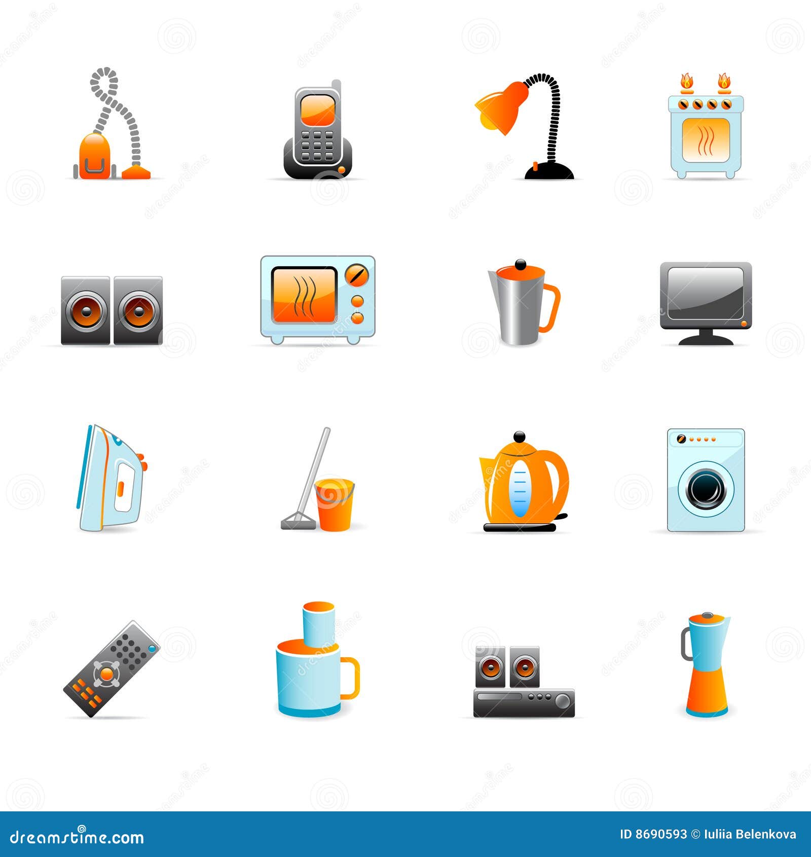 Cat Equipment Set Icons In Cartoon Style. Big Collection Of Cat ...