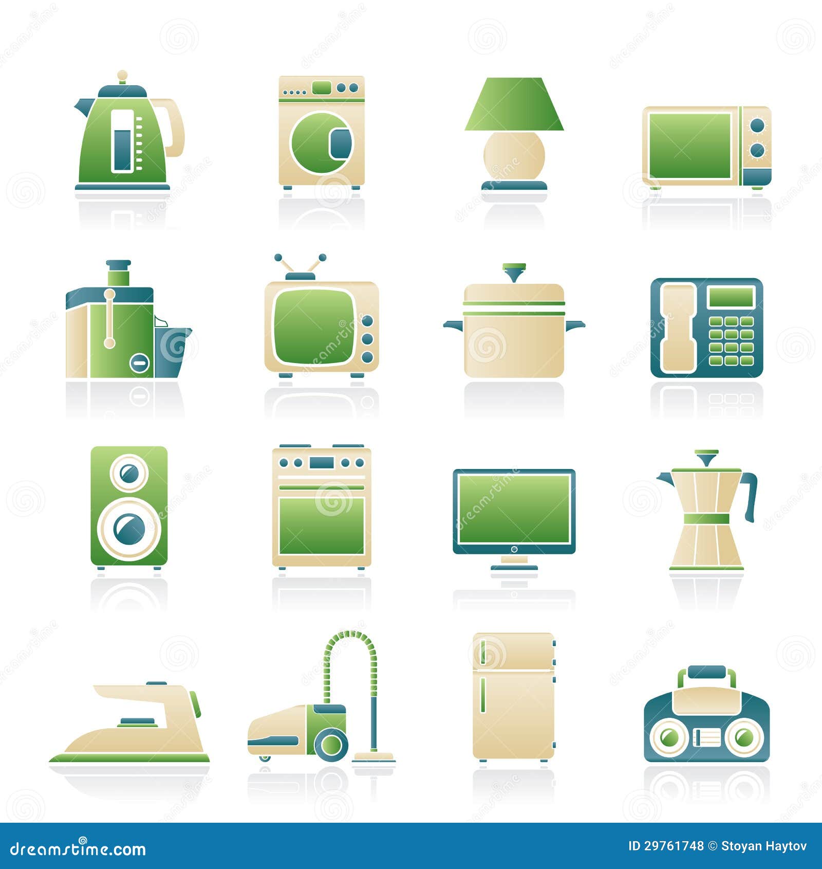 Home equipment icons stock vector. Illustration of coffee - 29761748