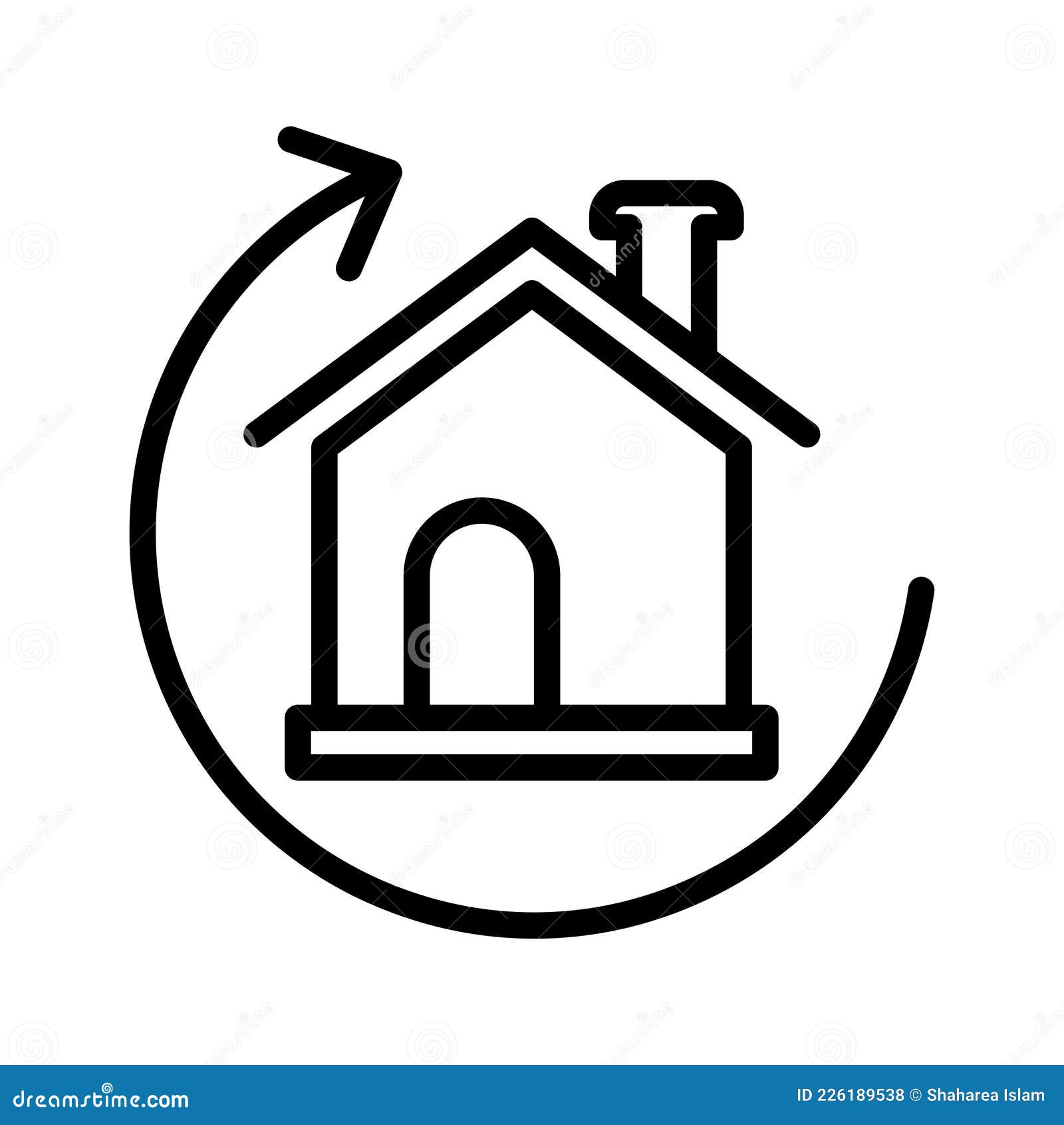 Home exchange icon stock vector. Illustration of house - 226189538