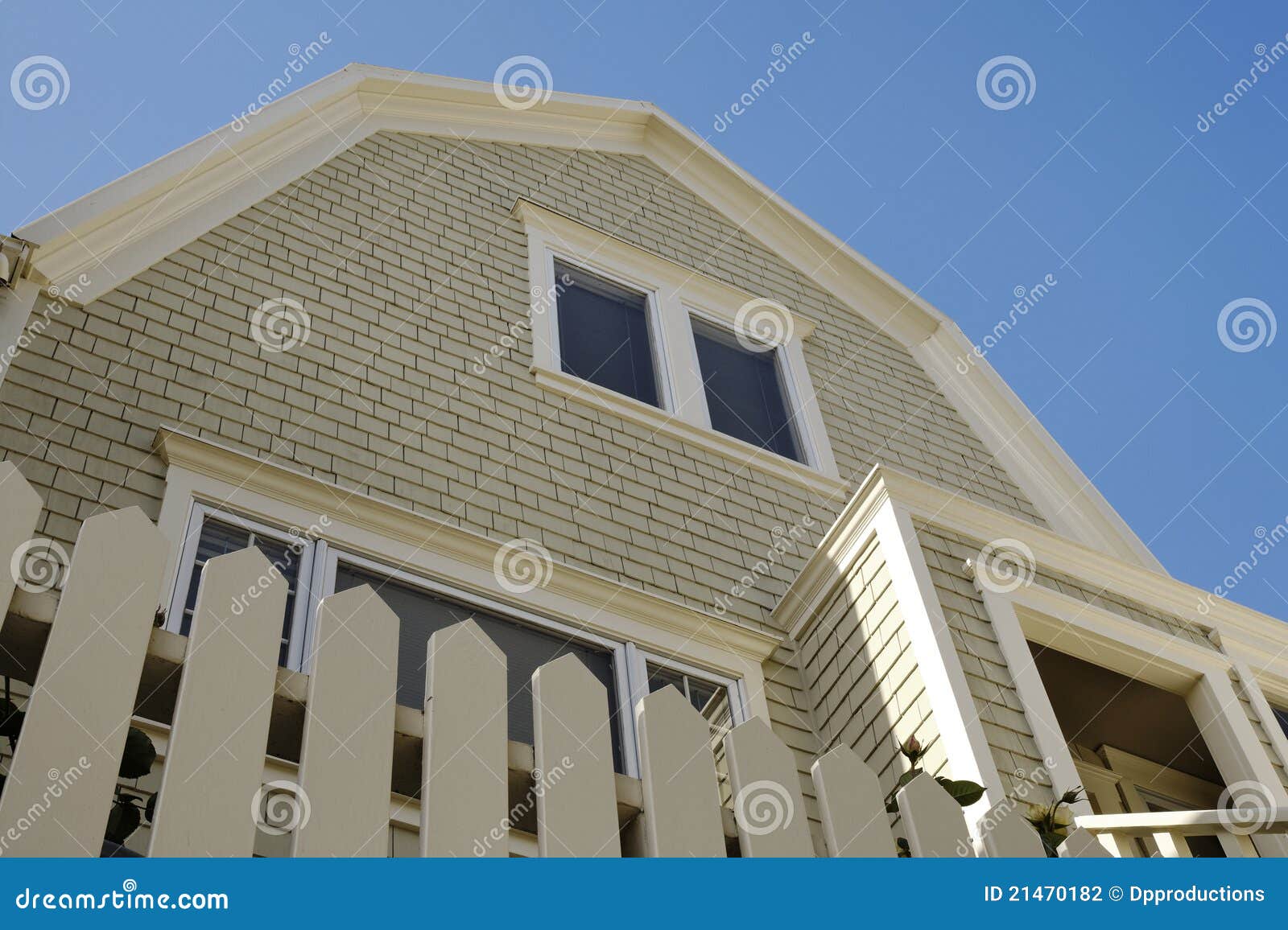 Home Exterior from Below stock photo. Image of picket - 21470182