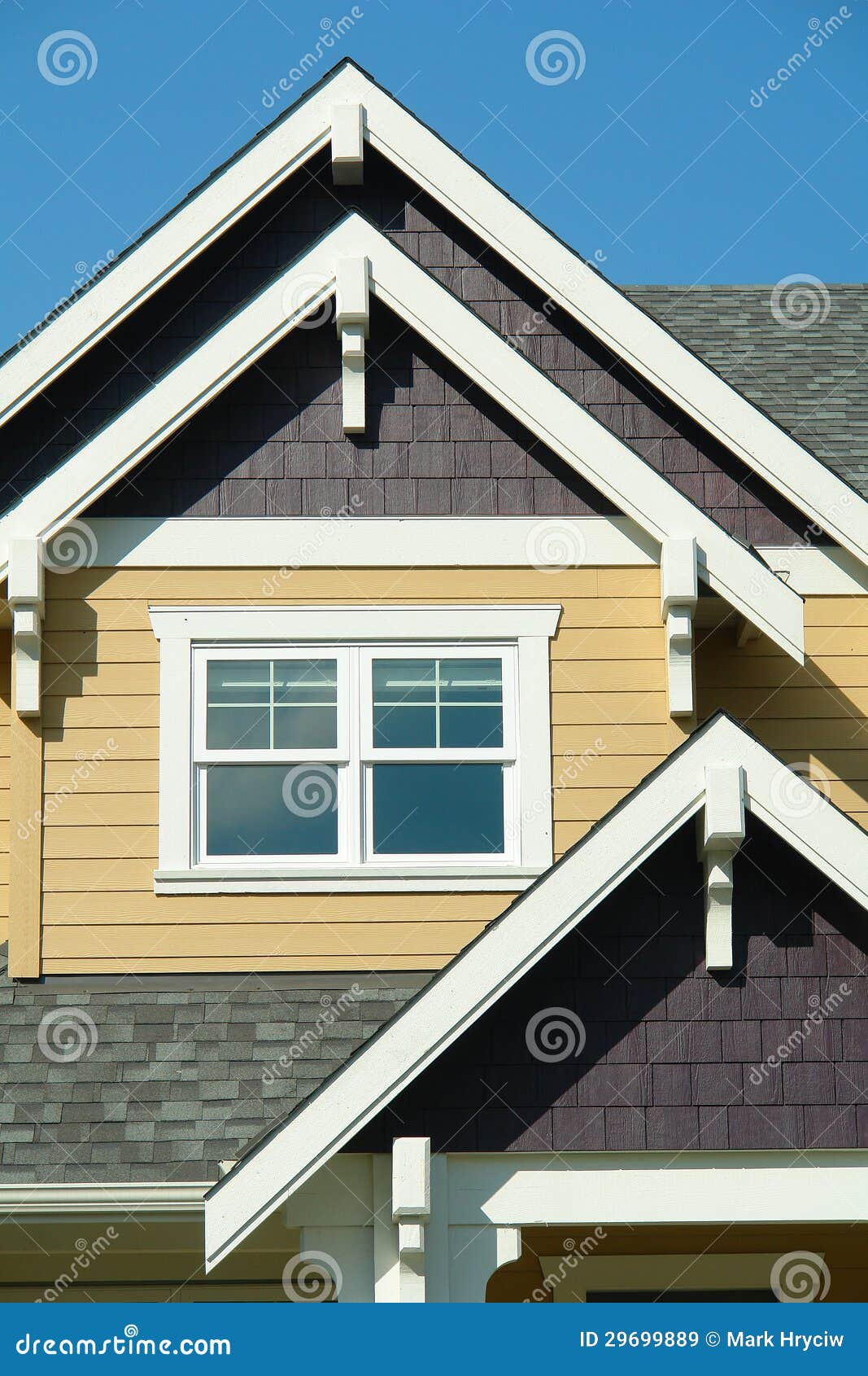 Home Exterior Gables stock image. Image of home, siding - 29699889