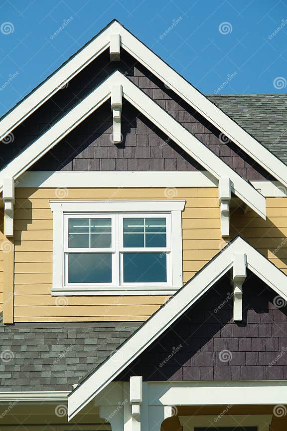 Home Exterior Gables stock image. Image of home, siding - 29699889
