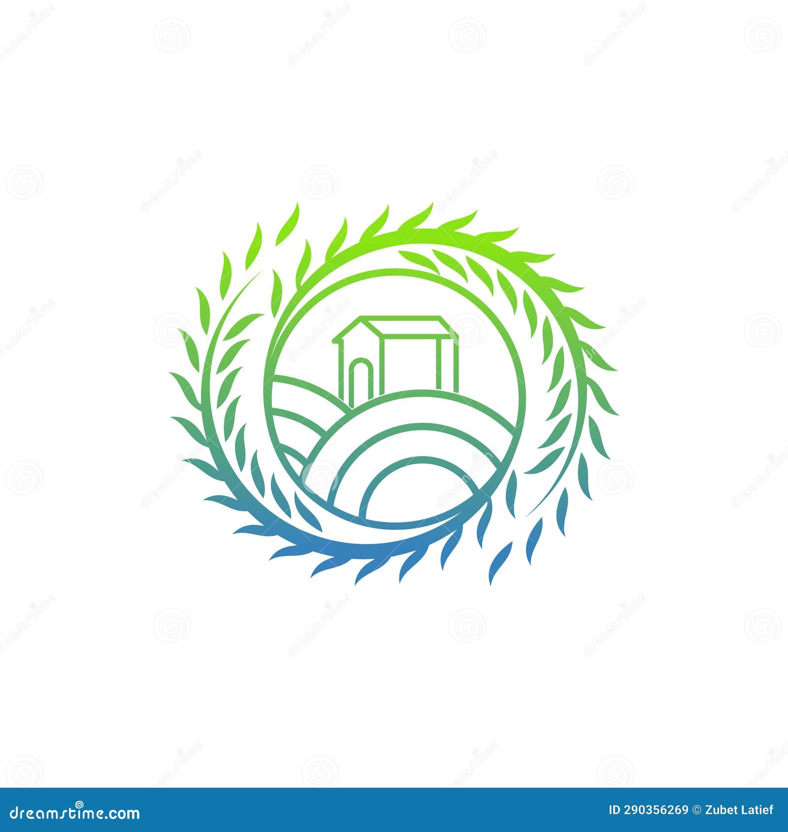 Home Farming Circle Nature Creative Logo Stock Vector - Illustration of ...
