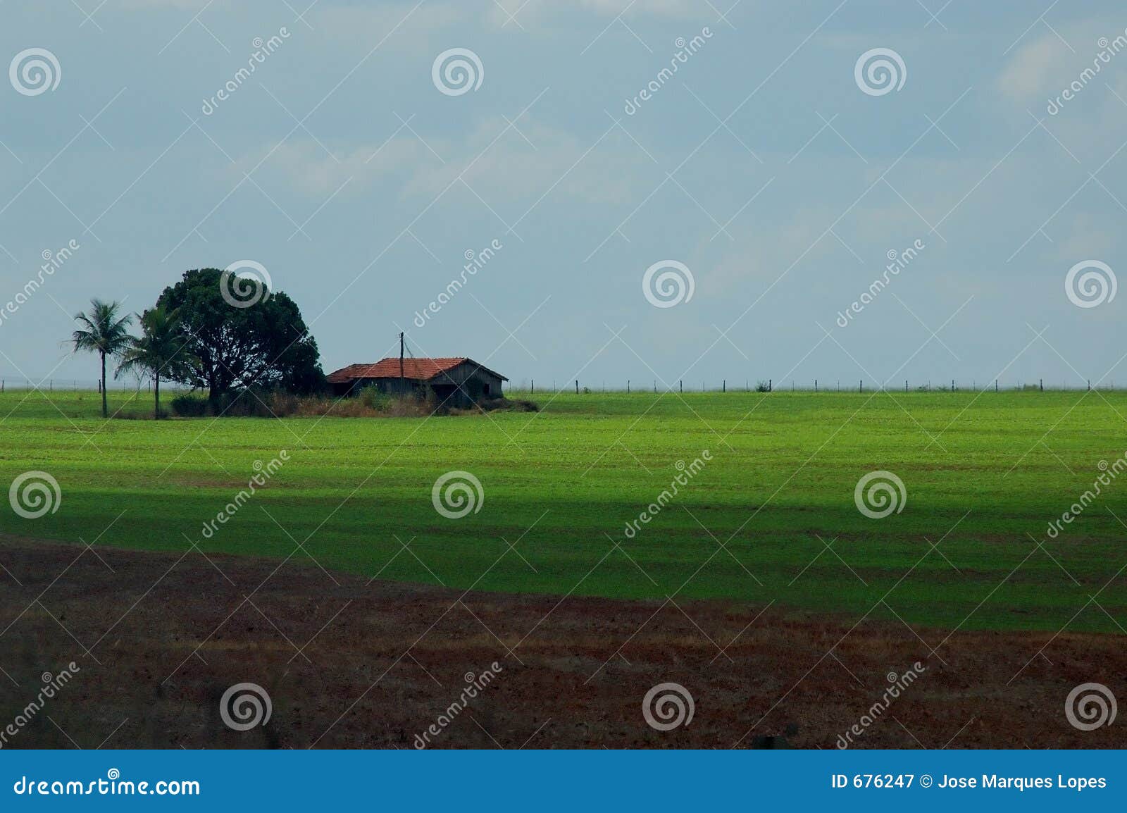 Home in the field stock image. Image of nature, blue, architecture - 676247