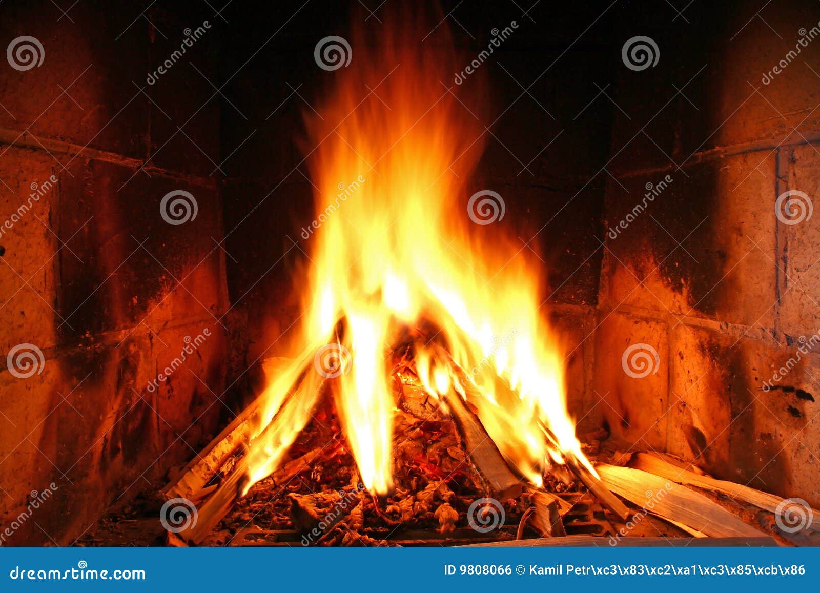 Home fire stock photo. Image of interior, fire, cabin - 9808066