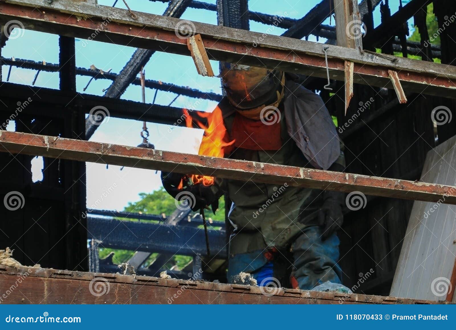 Home Fire Detail Images Conflagration Stock Image - Image of ...