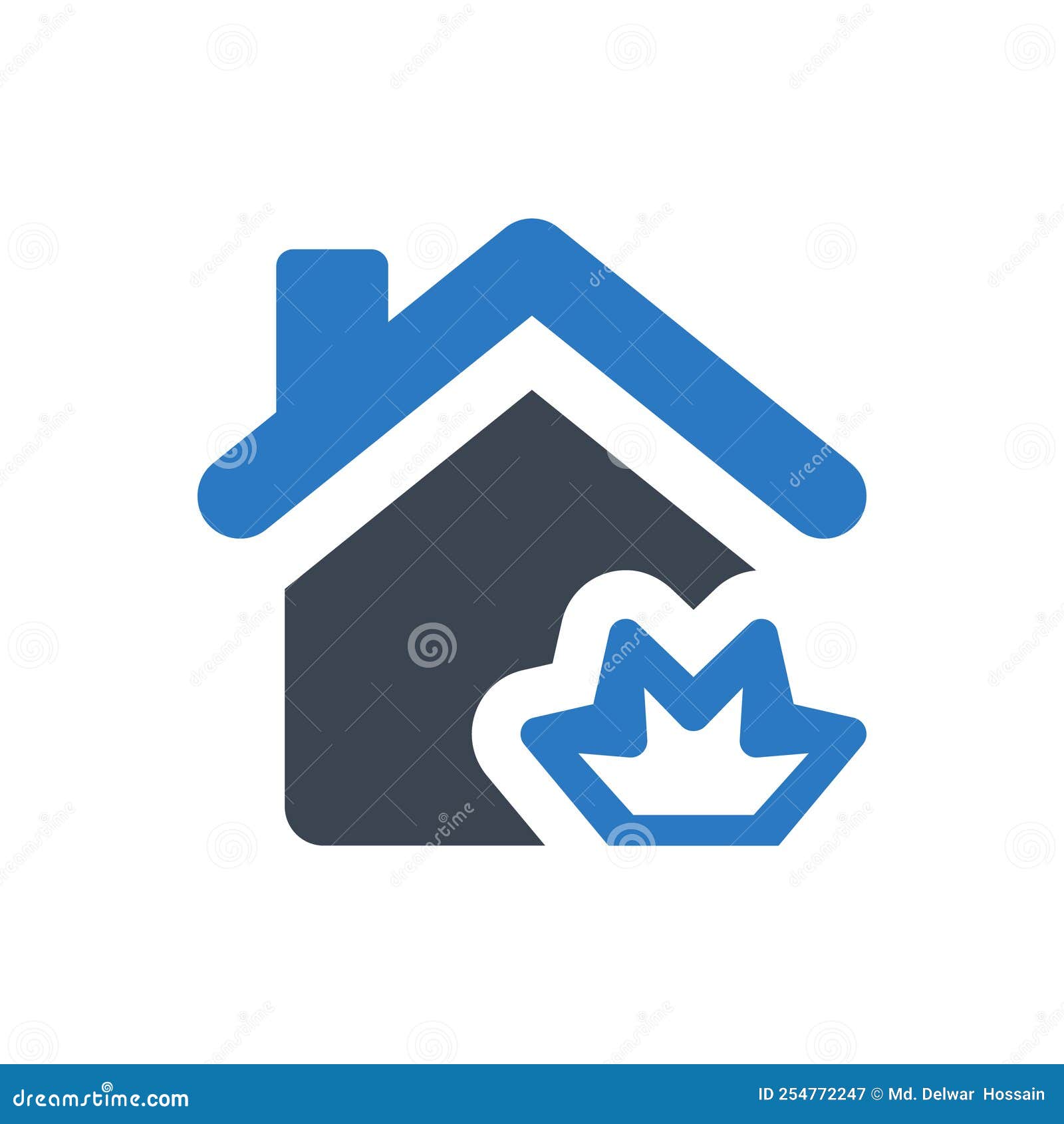 Home fire insurance icon stock vector. Illustration of sign - 254772247