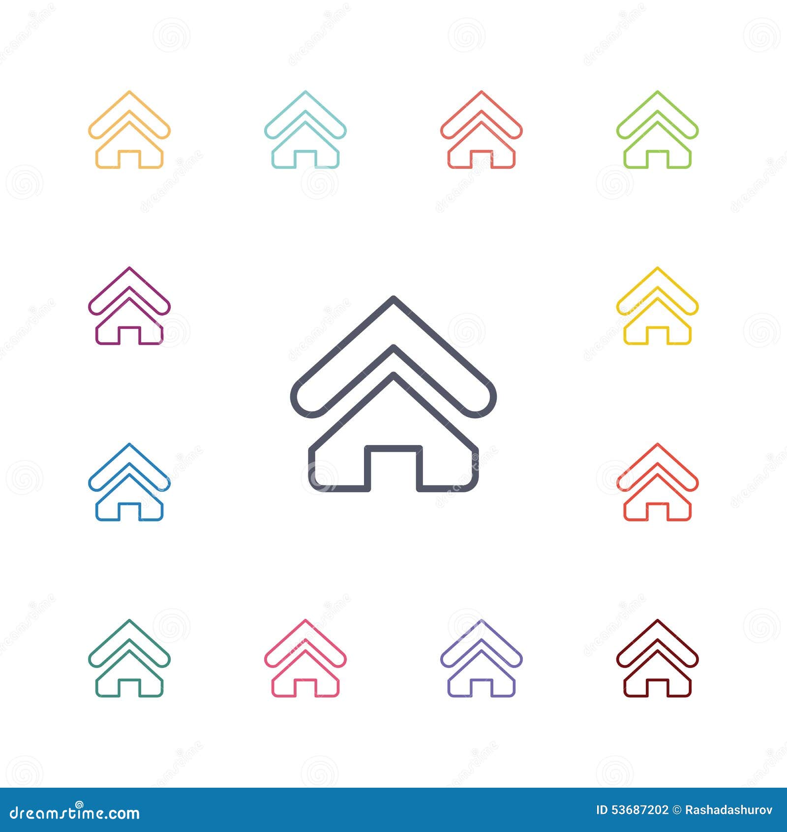 Home flat icons set stock vector. Illustration of logotype - 53687202