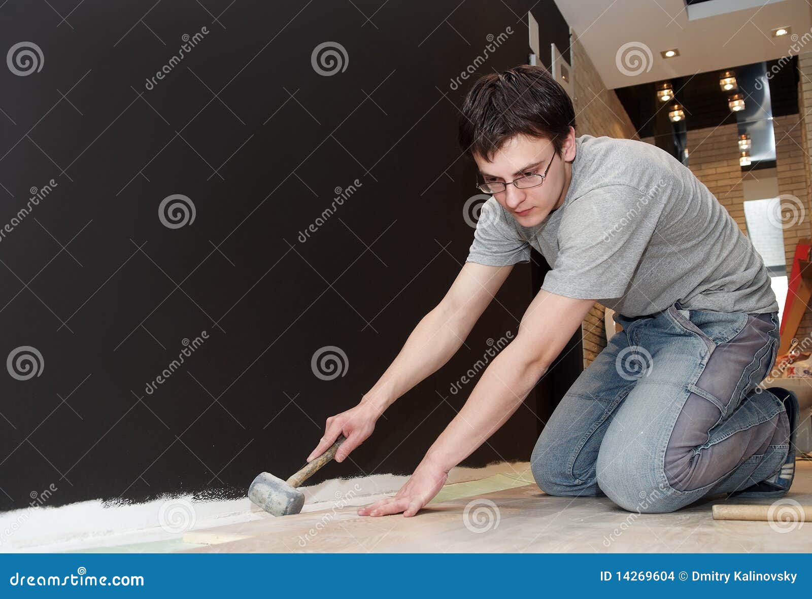 Home flooring works stock photo. Image of repairman, profession - 14269604